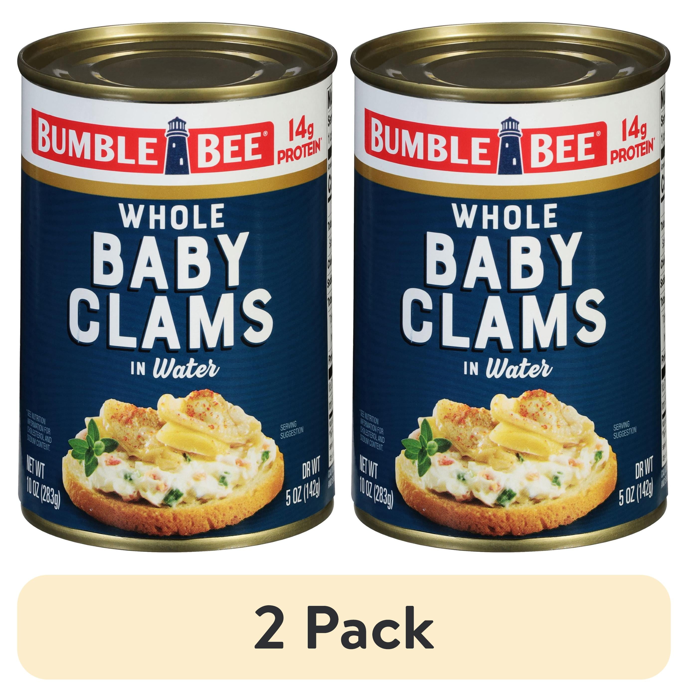 (2 pack) Bumble Bee Fancy Whole Baby Clams 10 oz can - Walmart.com