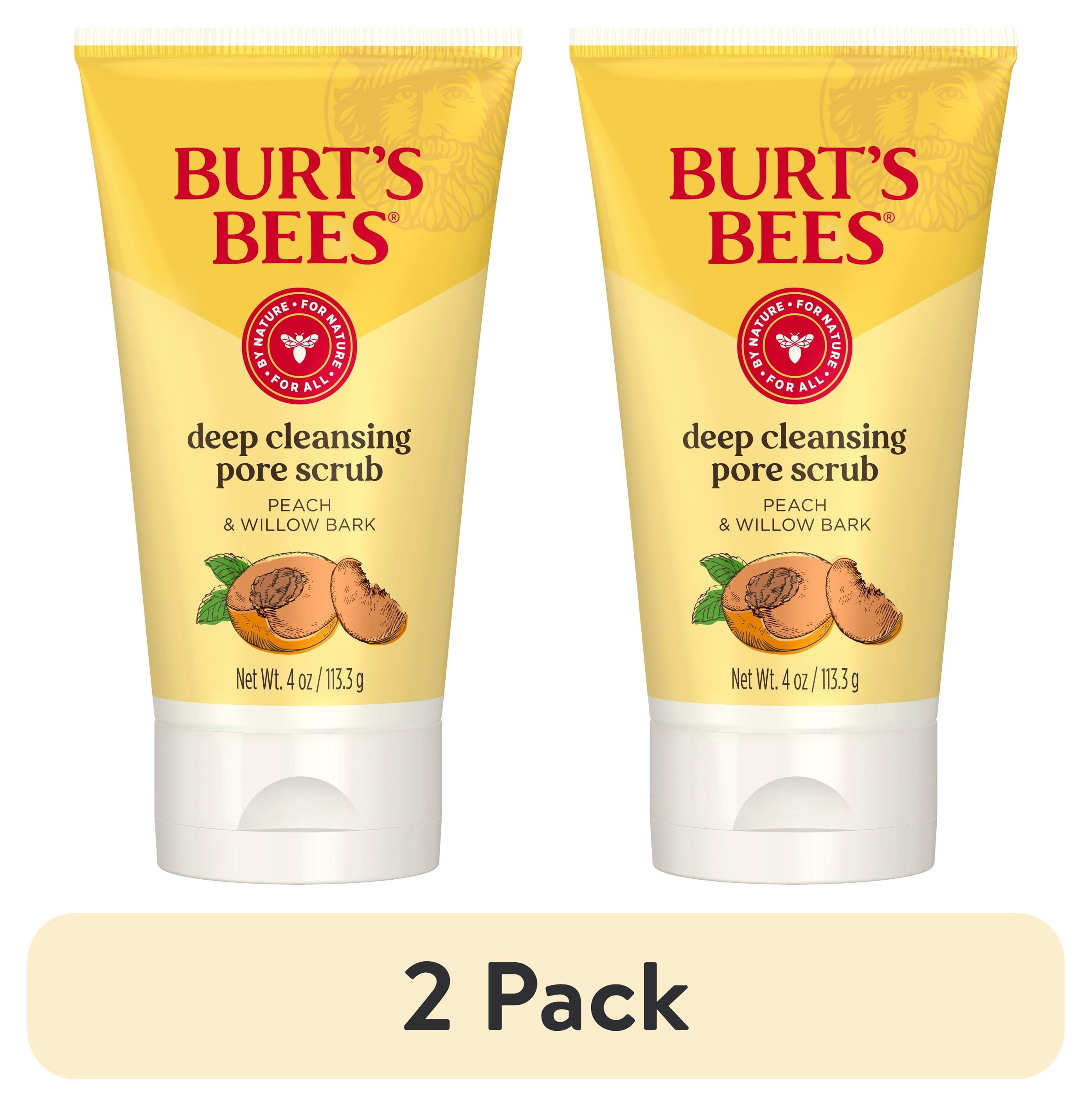 (2 pack) Burt's Bees Deep Cleansing Pore Scrub with Peach and Willow Bark, 4 Ounces - Walmart.com