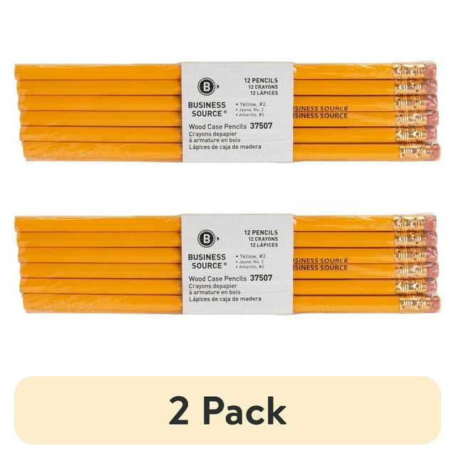 (2 pack) Bus. Source Woodcase No. 2 Pencils - Walmart.com
