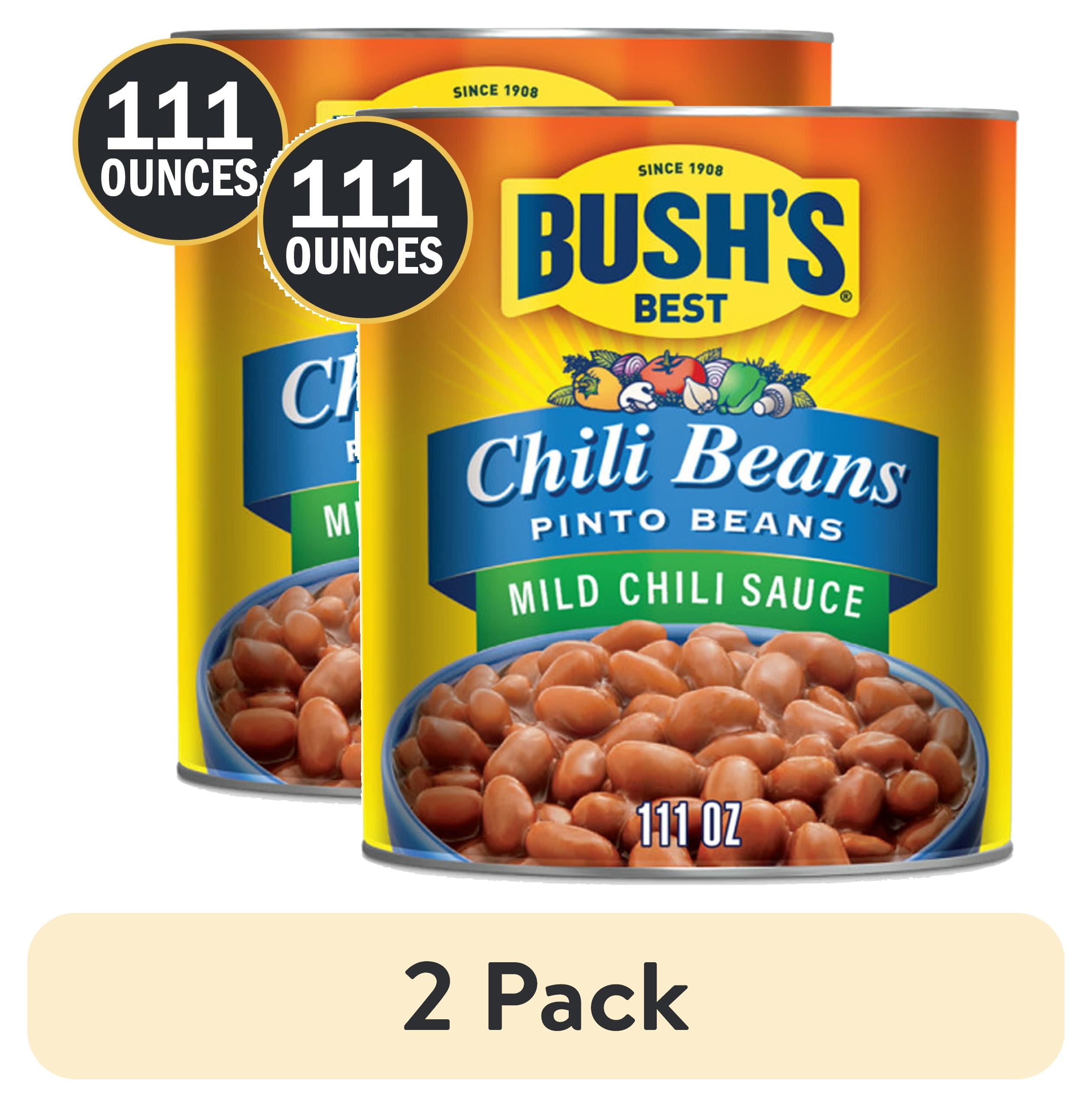 (2 pack) Bush's Chili Beans, Canned Pinto Beans in Mild Chili Sauce ...
