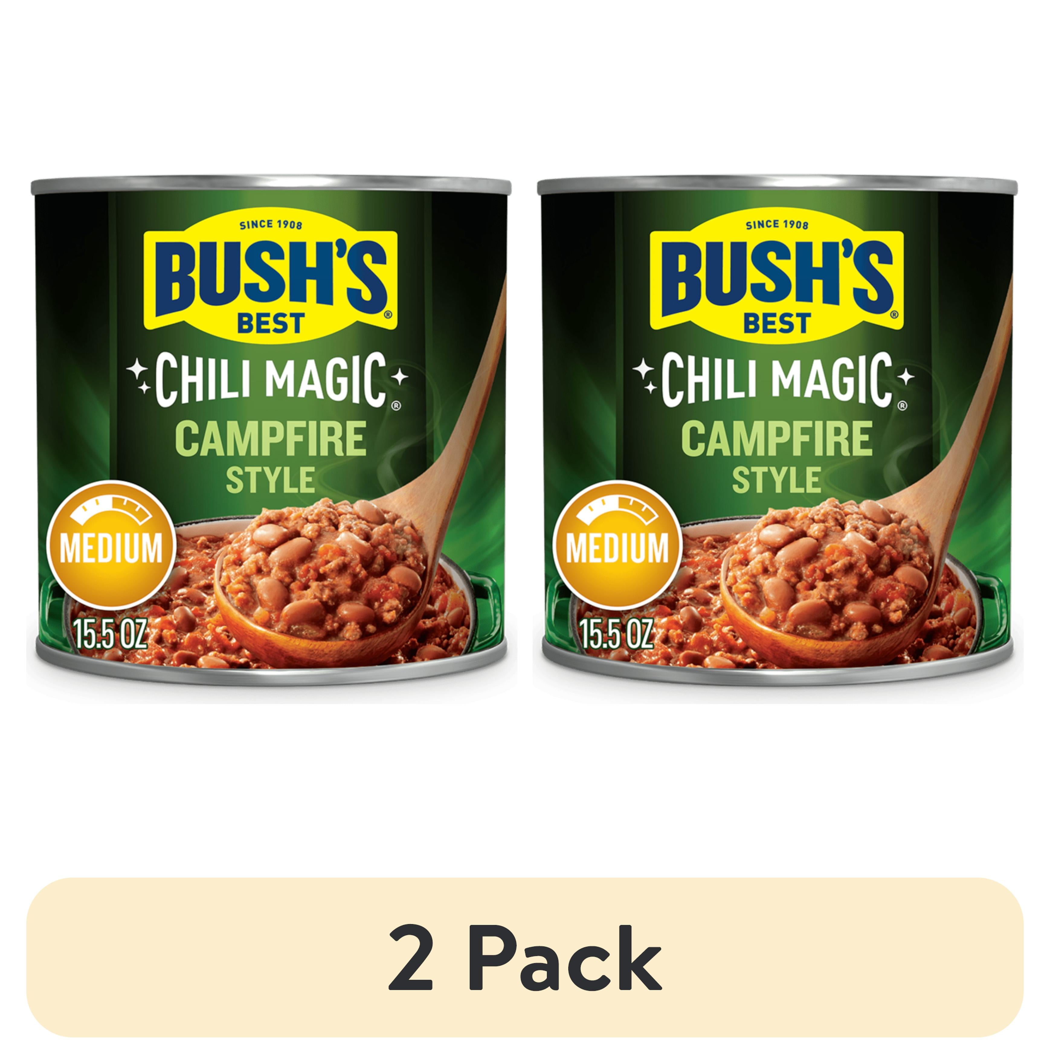 (2 pack) Bush's Chili Magic Beans, Campfire Style Pinto Beans in Medium ...