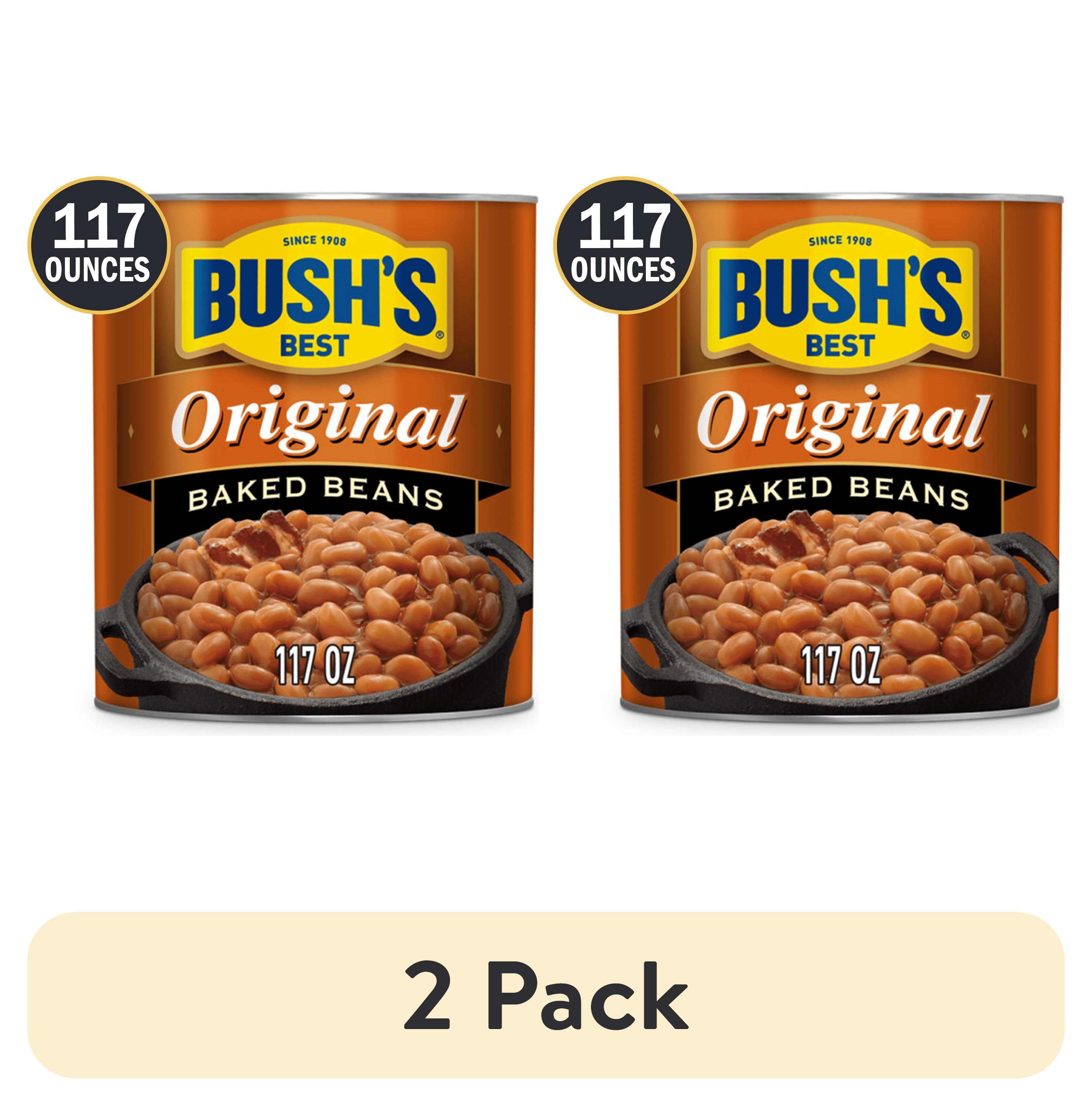 (2 pack) Bush's Original Baked Beans, Canned Beans, 117 oz Can ...