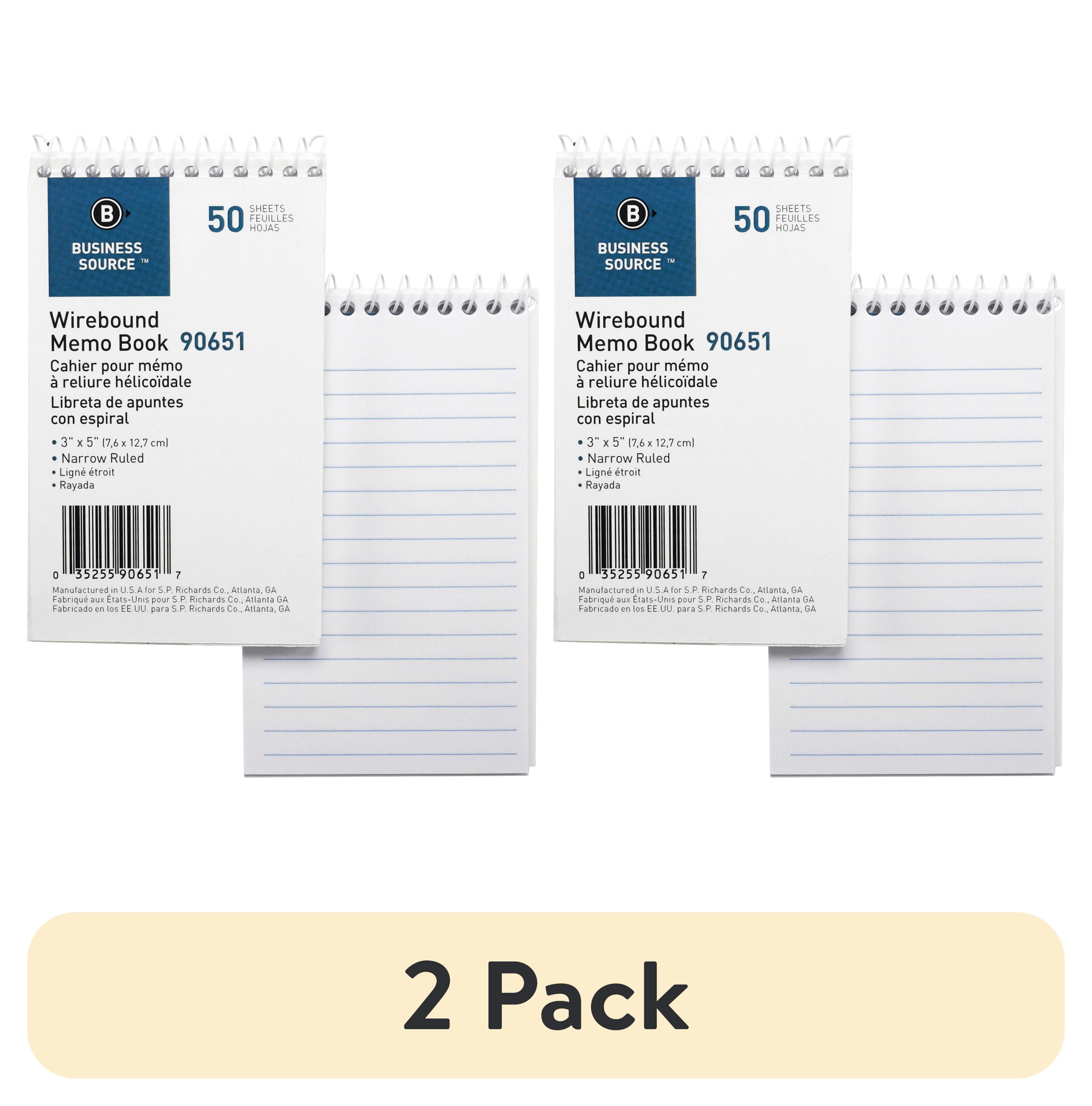 (2 pack) Business Source, BSN90651, Wirebound Memo Books, 12 / Dozen ...