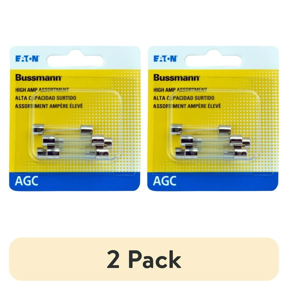 (2 pack) Bussmann 5 Count Automotive Glass Fuse Assortment, BP-AGC-A5 ...
