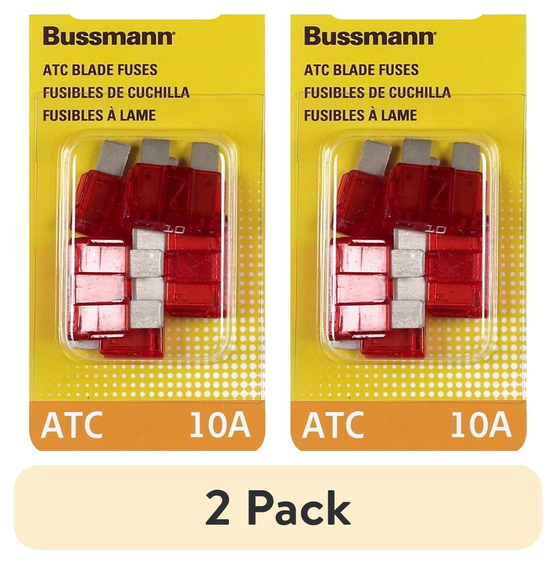 (2 pack) Bussmann BP/ATC-10-RP Automotive ATC Blade Fuse (ATC-10 ...