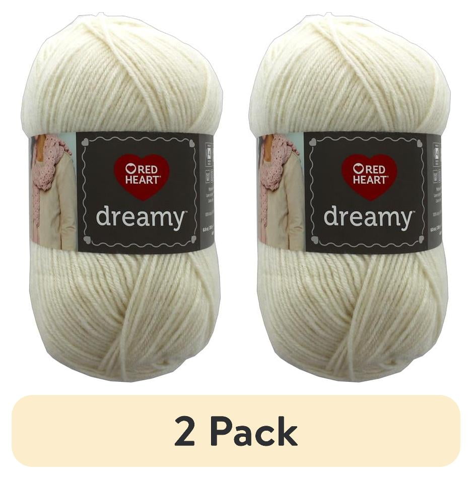 (2 pack) C&C Red Heart Dreamy Yarn 8.8oz Ivory - Walmart.com