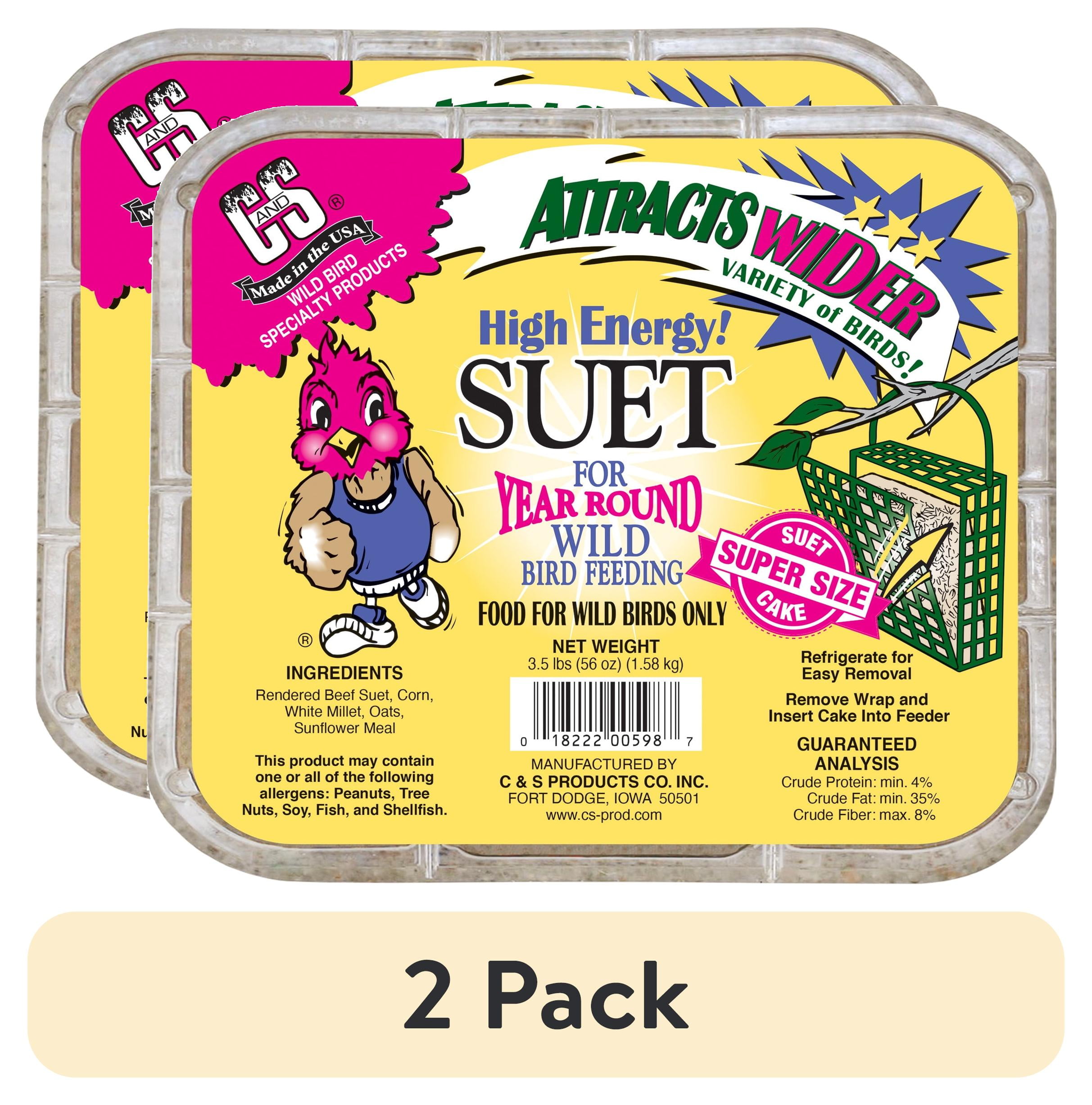 (2 pack) C&S High Energy Suet Treat, for Wild Birds, 3.5 Pounds ...