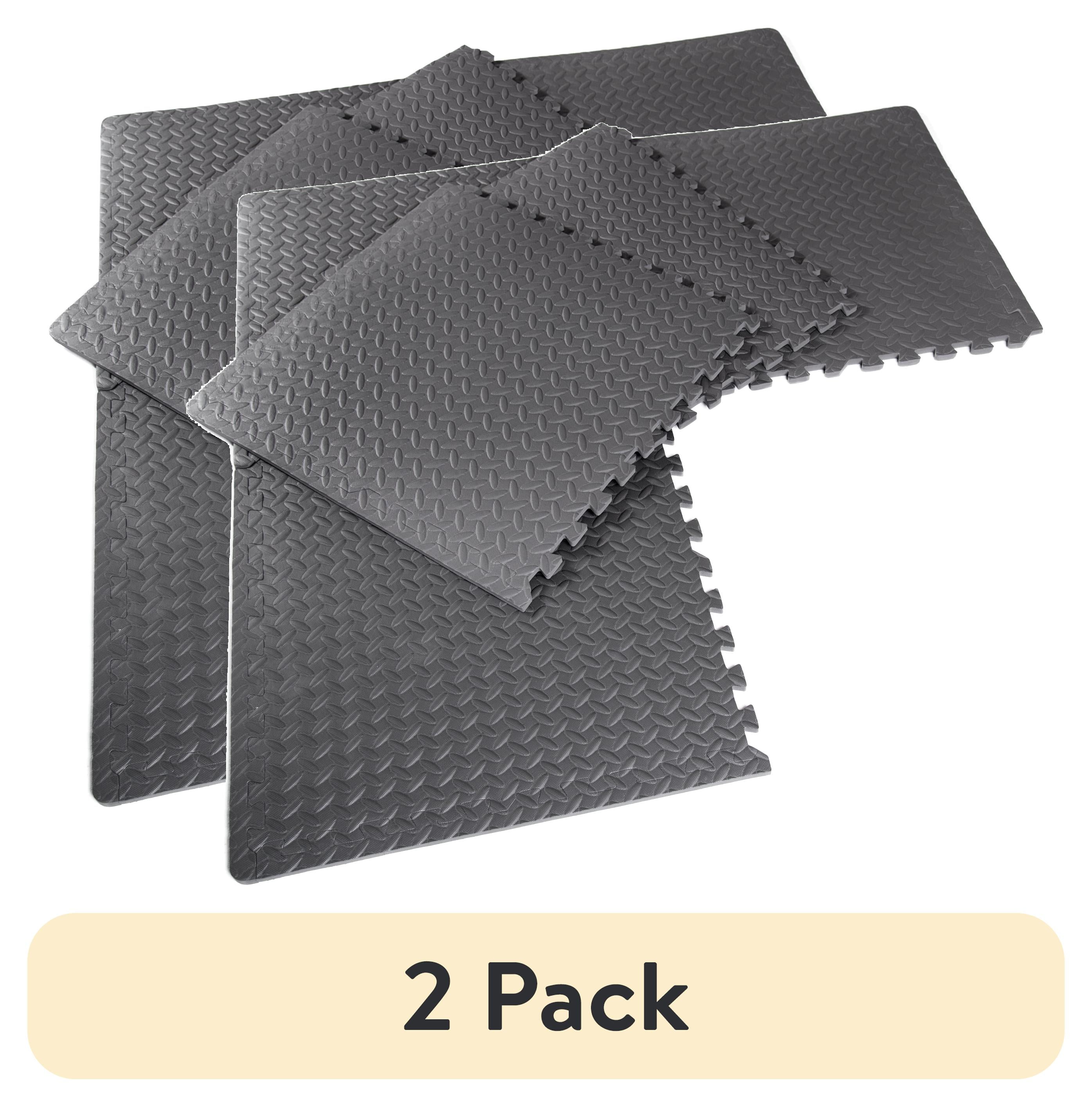 (2 pack) CAP 22.3" x 22.3" Gray Foam Interlocking Floor Mats, 6 Piece ...