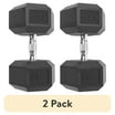 Renwick 4-90Lbs Quick Adjust Dumbbell Set for Home Gym, Set of 2, Black ...