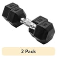 (2 pack) CAP Barbell, 15lb Rubber Hex Dumbbell, Single - Walmart.com