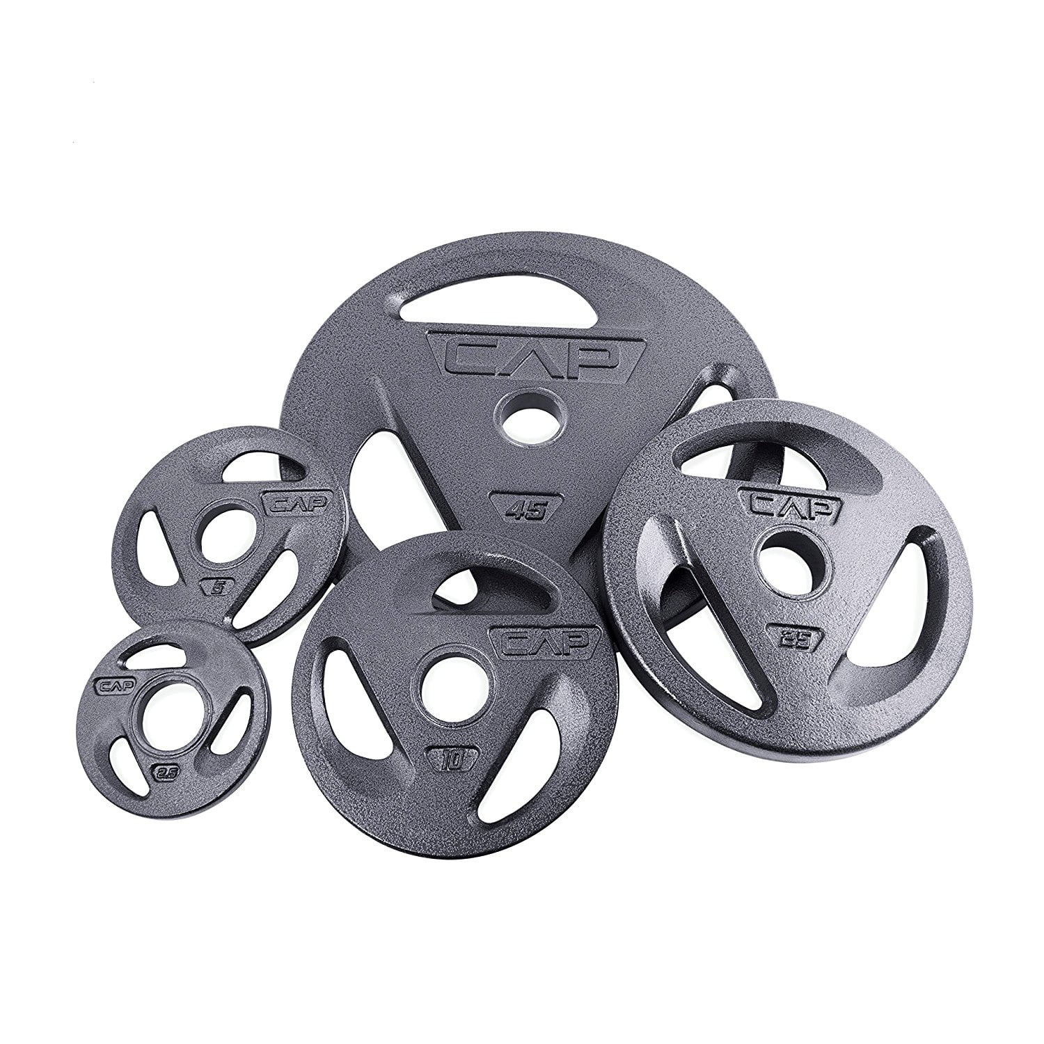 (2 pack) CAP Barbell 2" Olympic Grip Plate, 45lb single - Walmart.com