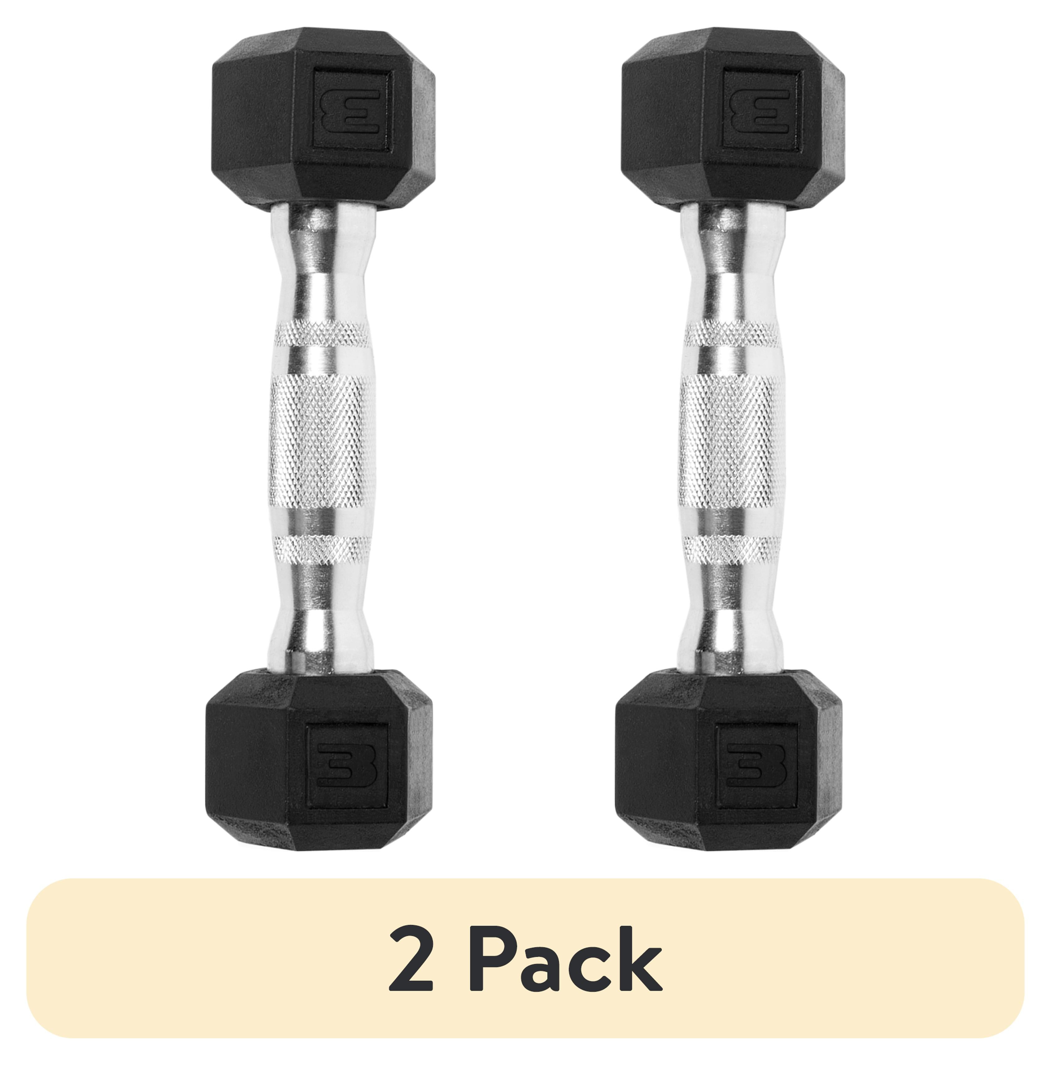 (2 pack) CAP Barbell, 3lb Rubber Hex Dumbbell, Single - Walmart.com