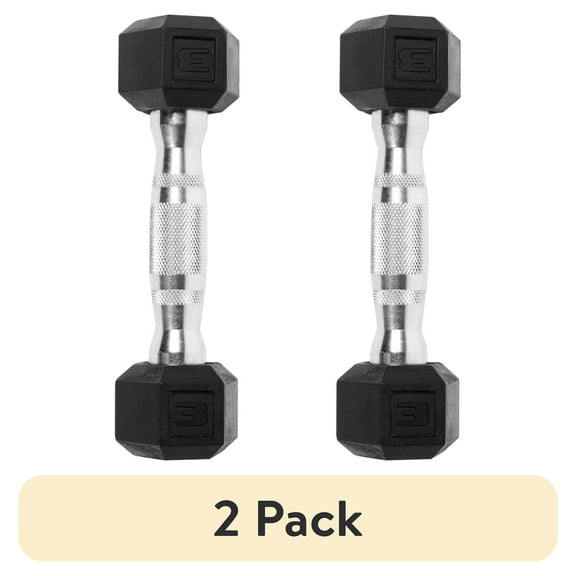 BalanceFrom 20 lb Neoprene Coated Iron Dumbbell Hex Weights Set with ...