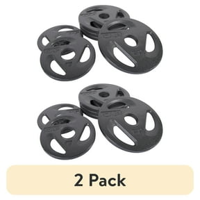 Free Shipping! Athletic Works 100LB Black Cast Iron Weight Plate Set ...