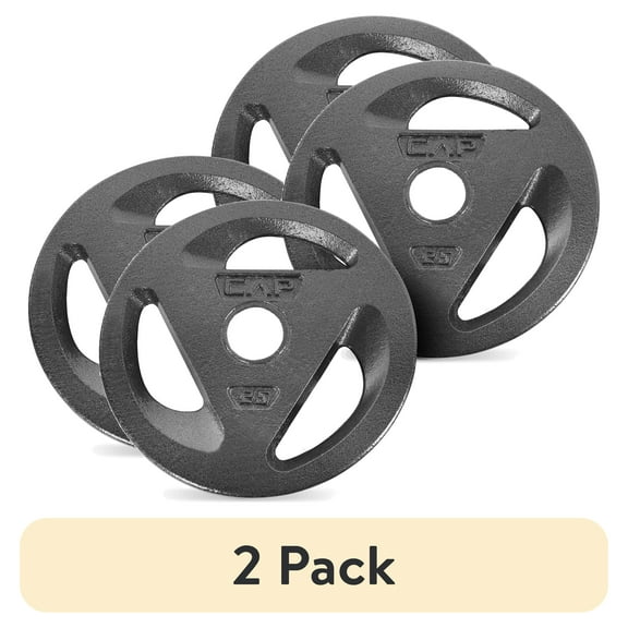 Free Shipping! Athletic Works 100LB Black Cast Iron Weight Plate Set ...