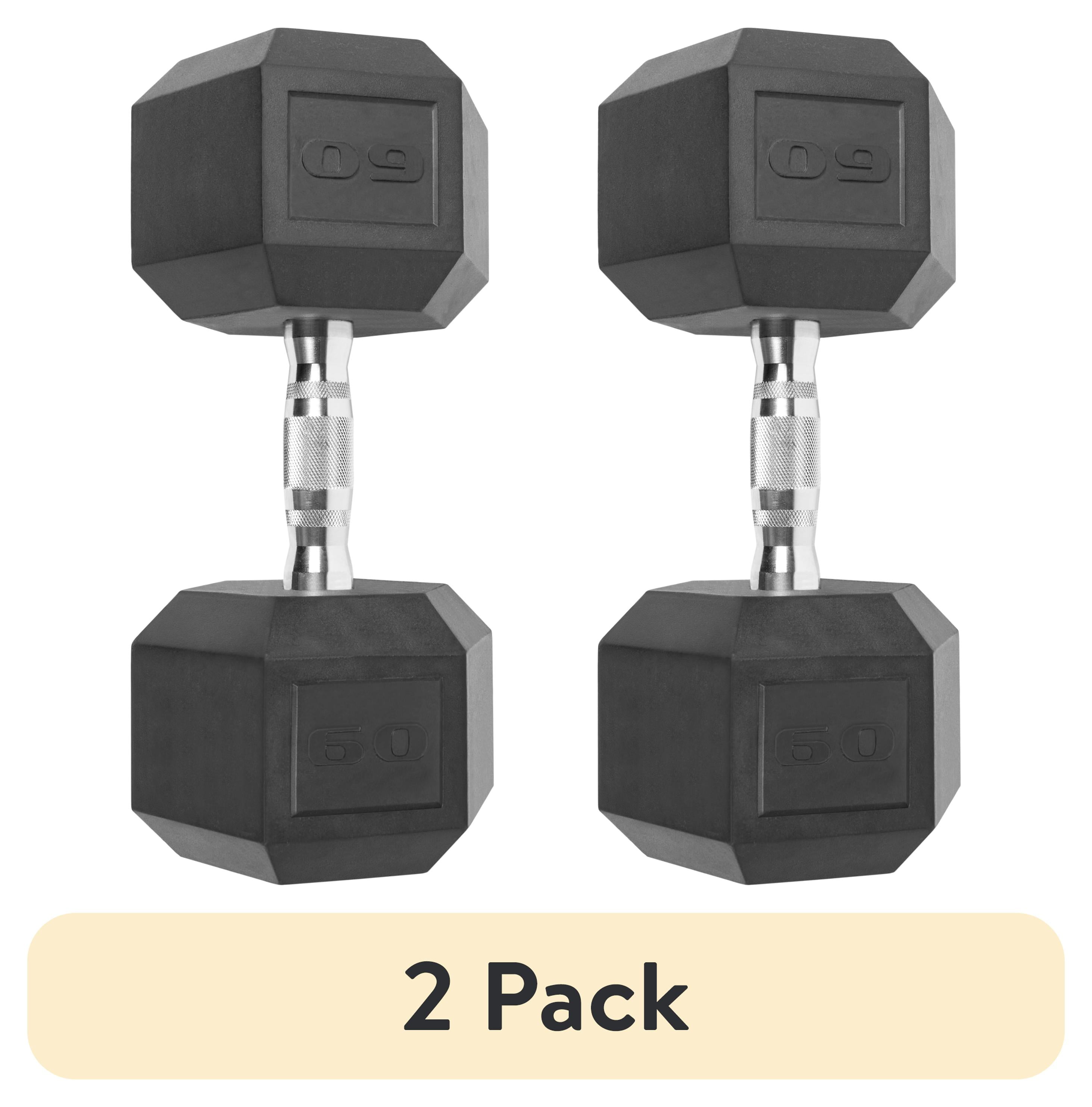 (2 pack) CAP Barbell, 60lb Coated Hex Dumbbell, Single - Walmart.com