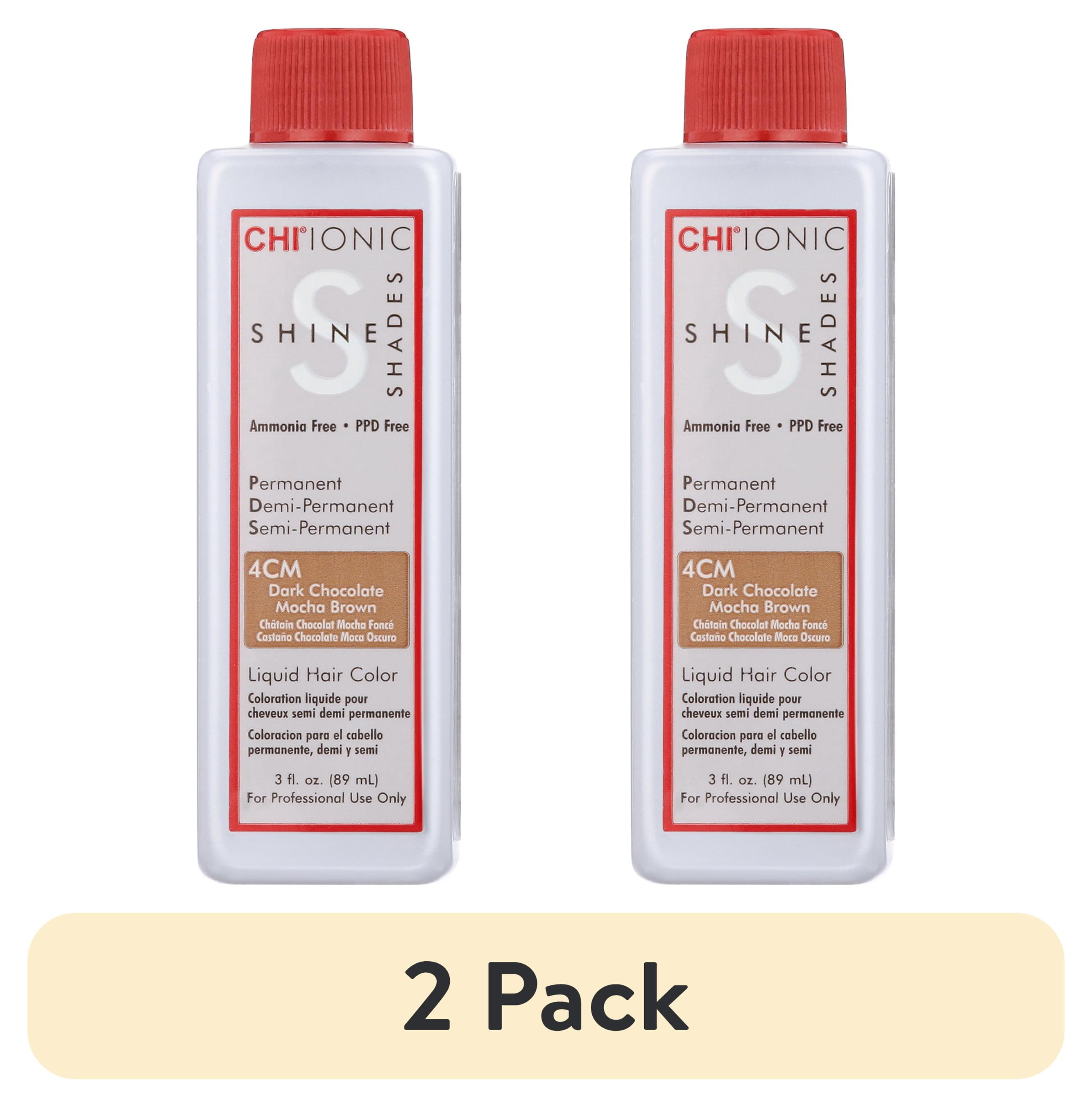 (2 pack) CHI Ionic Shine Shades Liquid Hair Color - 4CM Dark Chocolate ...