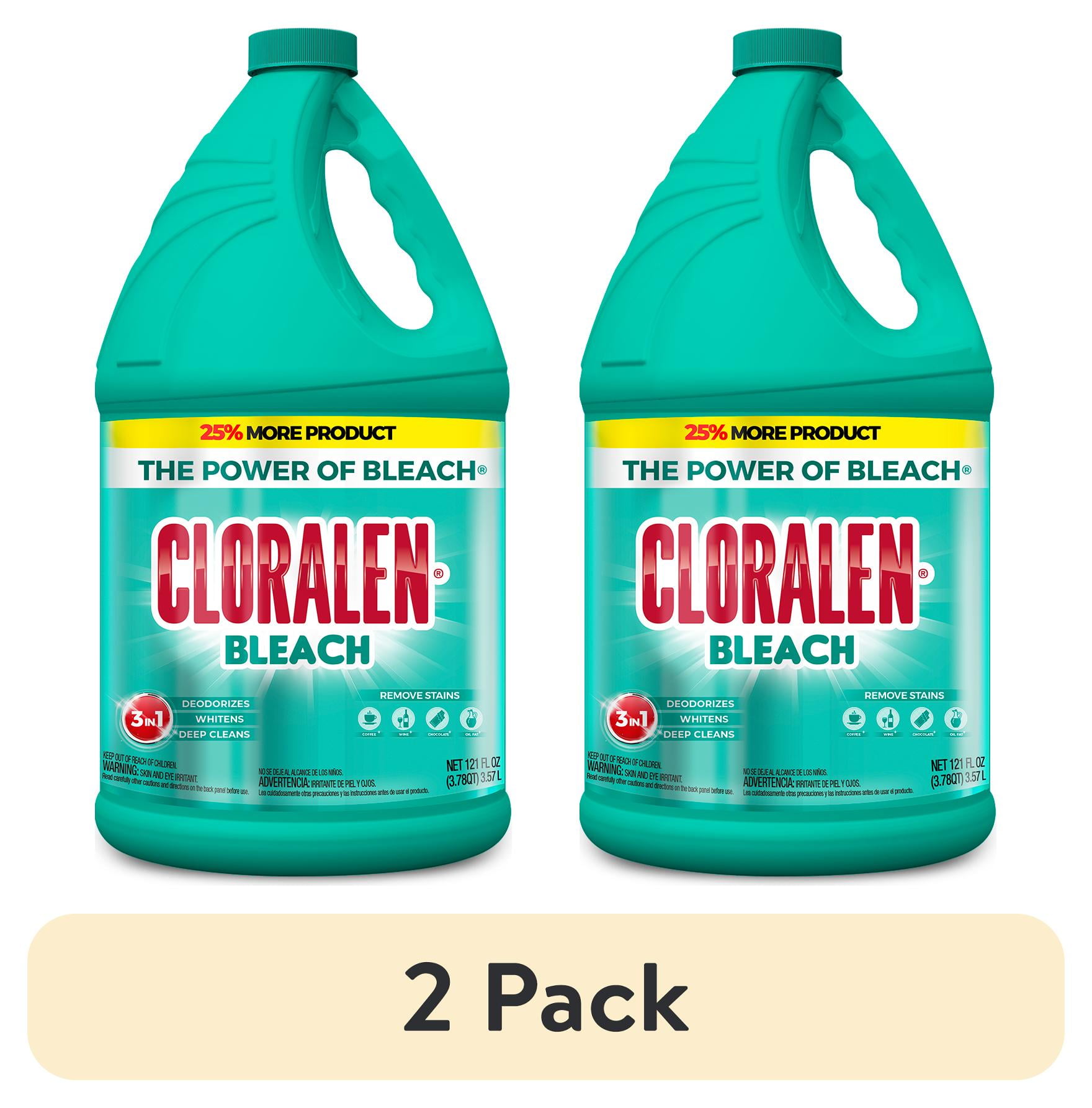 (2 pack) CLORALEN® Concentrated Household Cleaning Liquid Bleach (121 ...