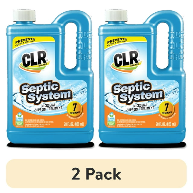 (2 pack) CLR Healthy Septic System Tank Treatment, Industrial Strength ...