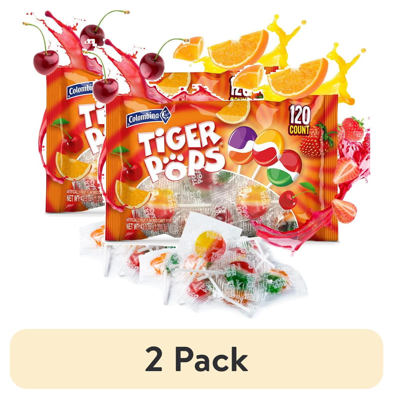 (2 pack) COLOMBINA TIGER POPS 120CT/42.3 OZ - Walmart.com