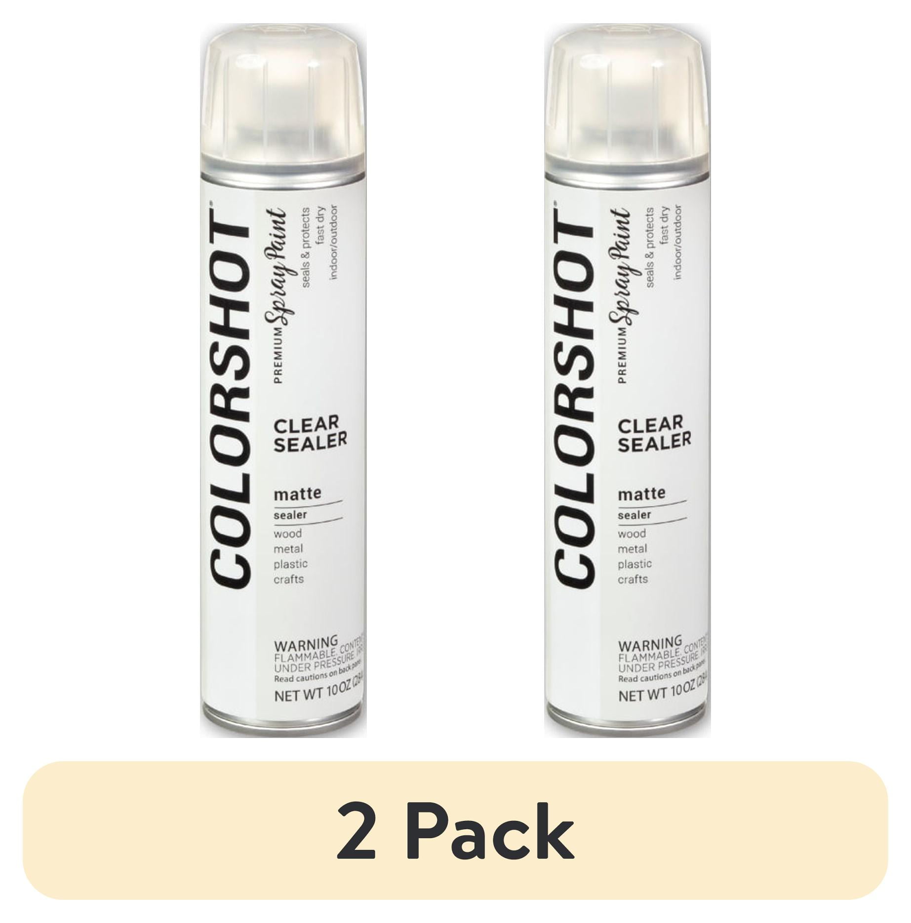(2 pack) COLORSHOT Premium Multi-Surface Matte Sealer Spray Paint - 10 ...
