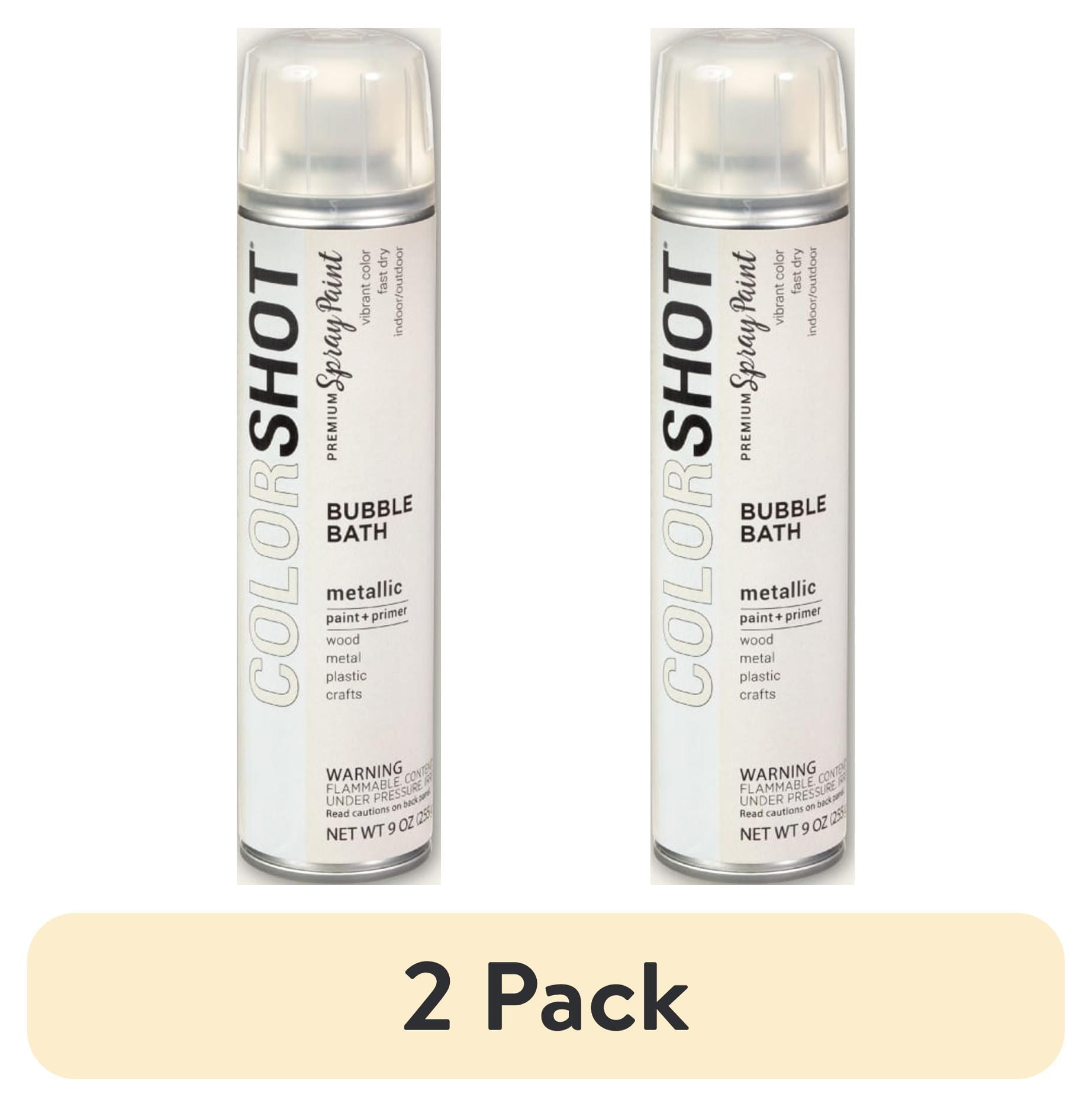 (2 pack) COLORSHOT Premium Multi-Surface Metallic Bubble Bath Spray ...