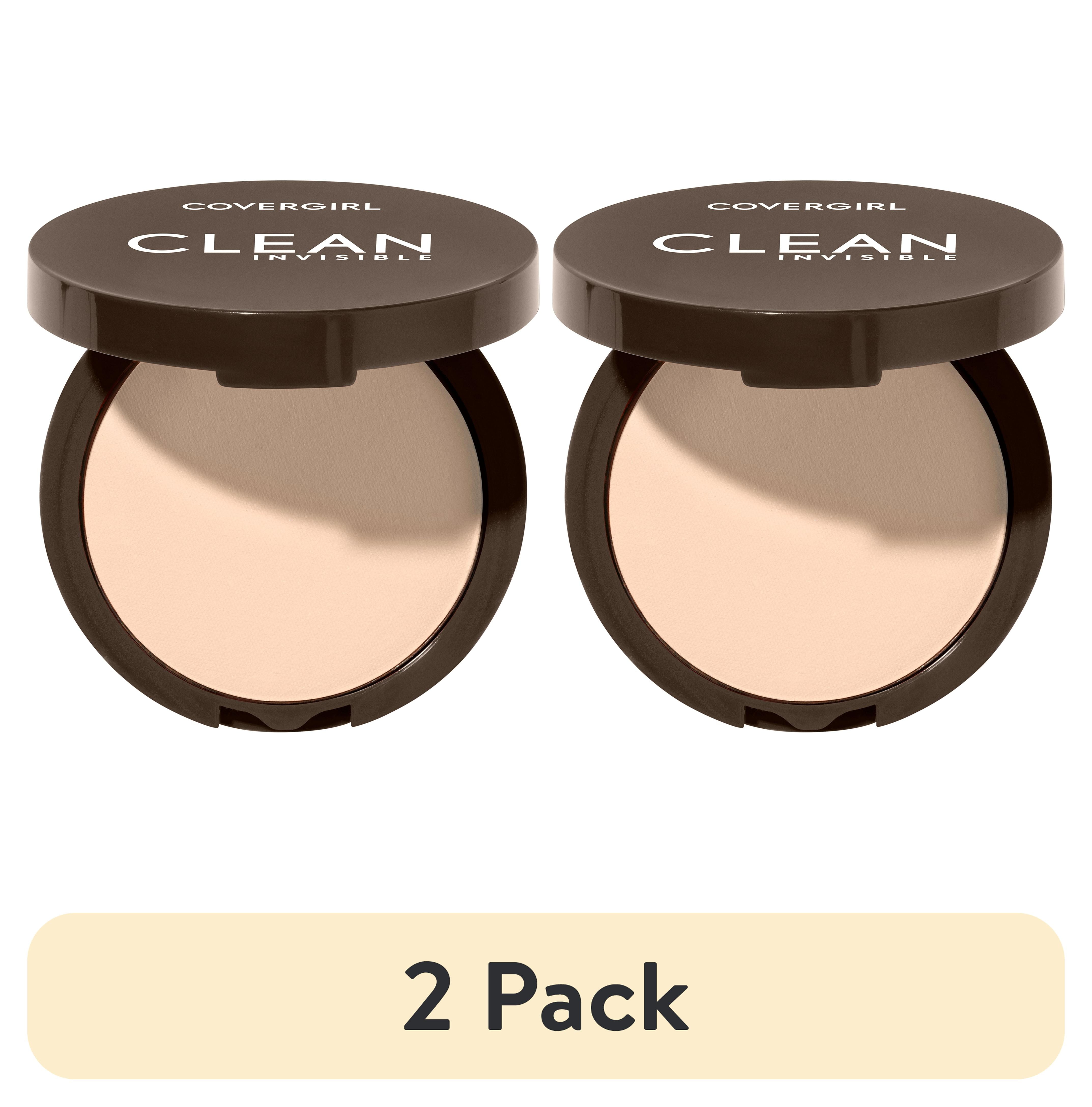 (2 pack) COVERGIRL Clean Invisible Pressed Powder, 105 Ivory, 0.38 oz ...