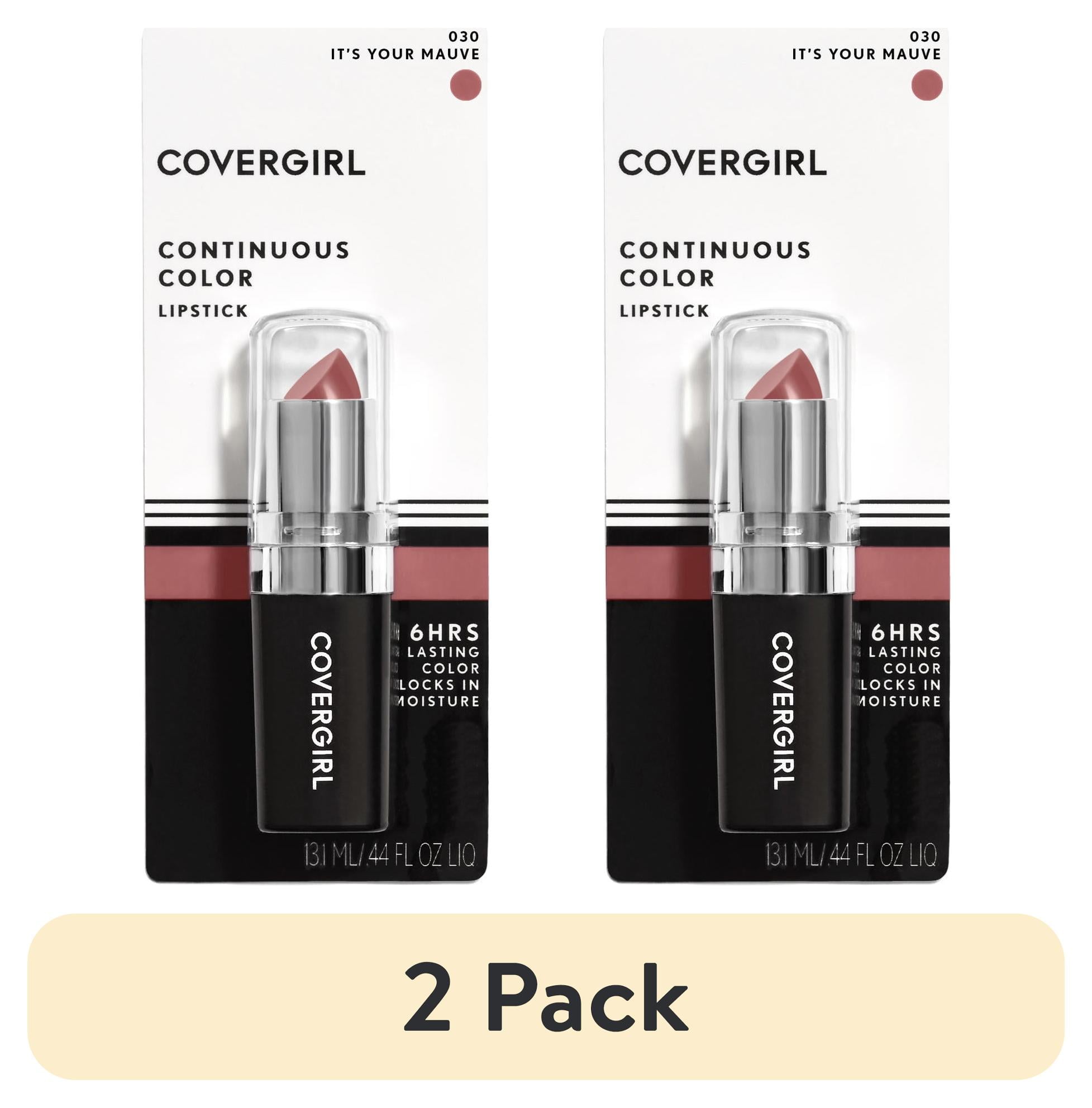 (2 pack) COVERGIRL Continuous Color Lipstick, 30 It's Your Mauve, 0.13 ...