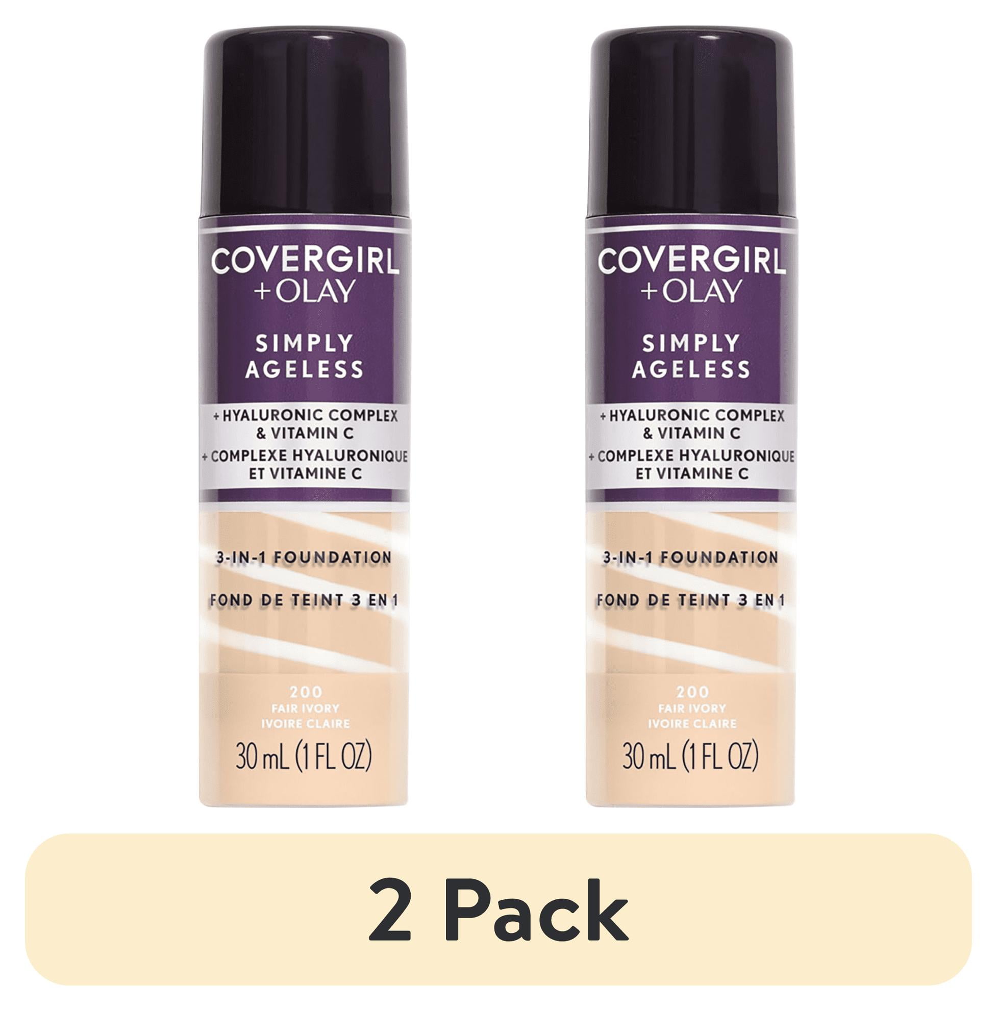 (2 pack) COVERGIRL + OLAY Simply Ageless 3-in-1 Liquid Foundation, 200 ...
