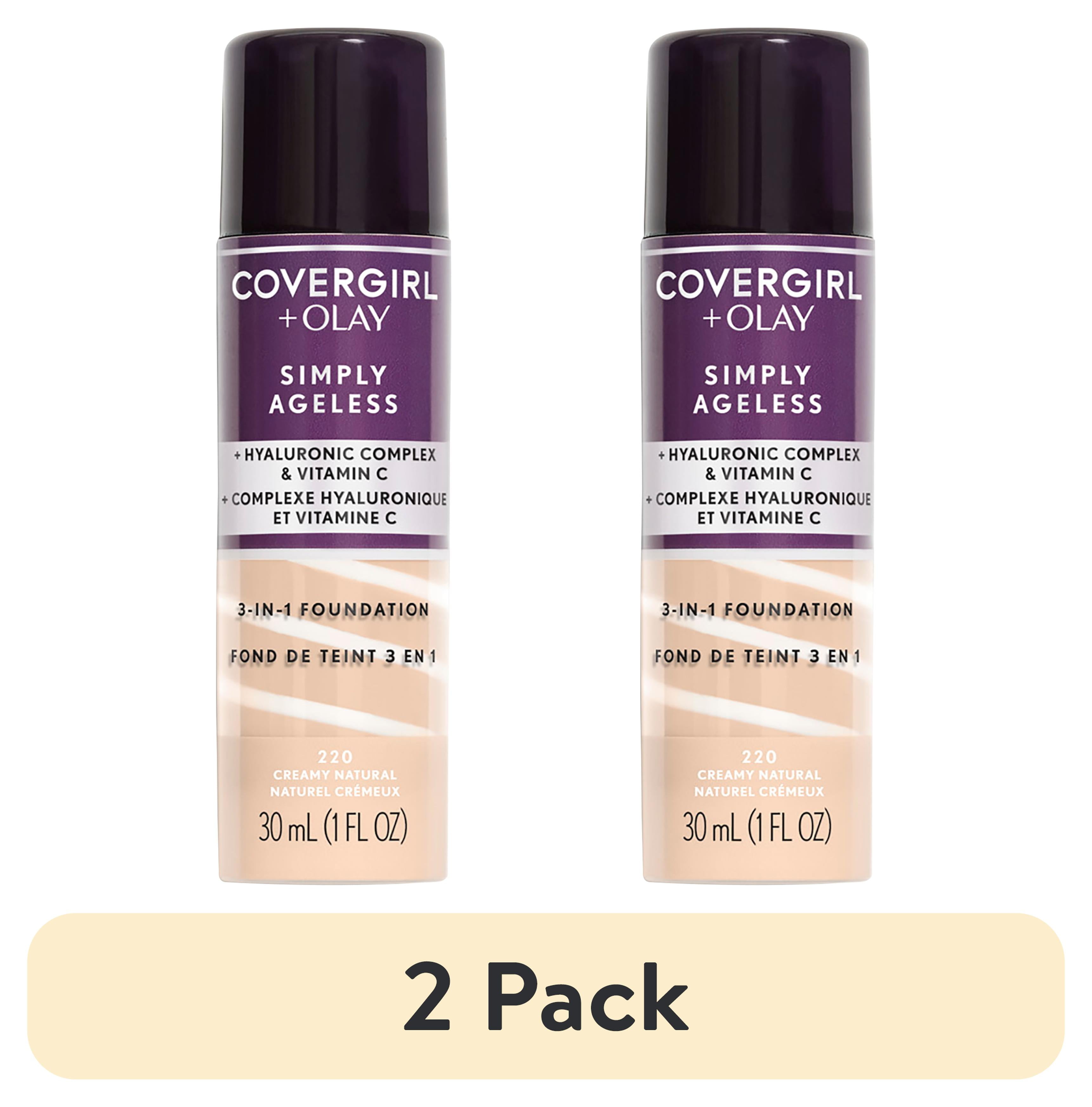 (2 pack) Covergirl & Olay Simply Ageless 3-in-1 Liquid Foundation, 220 ...