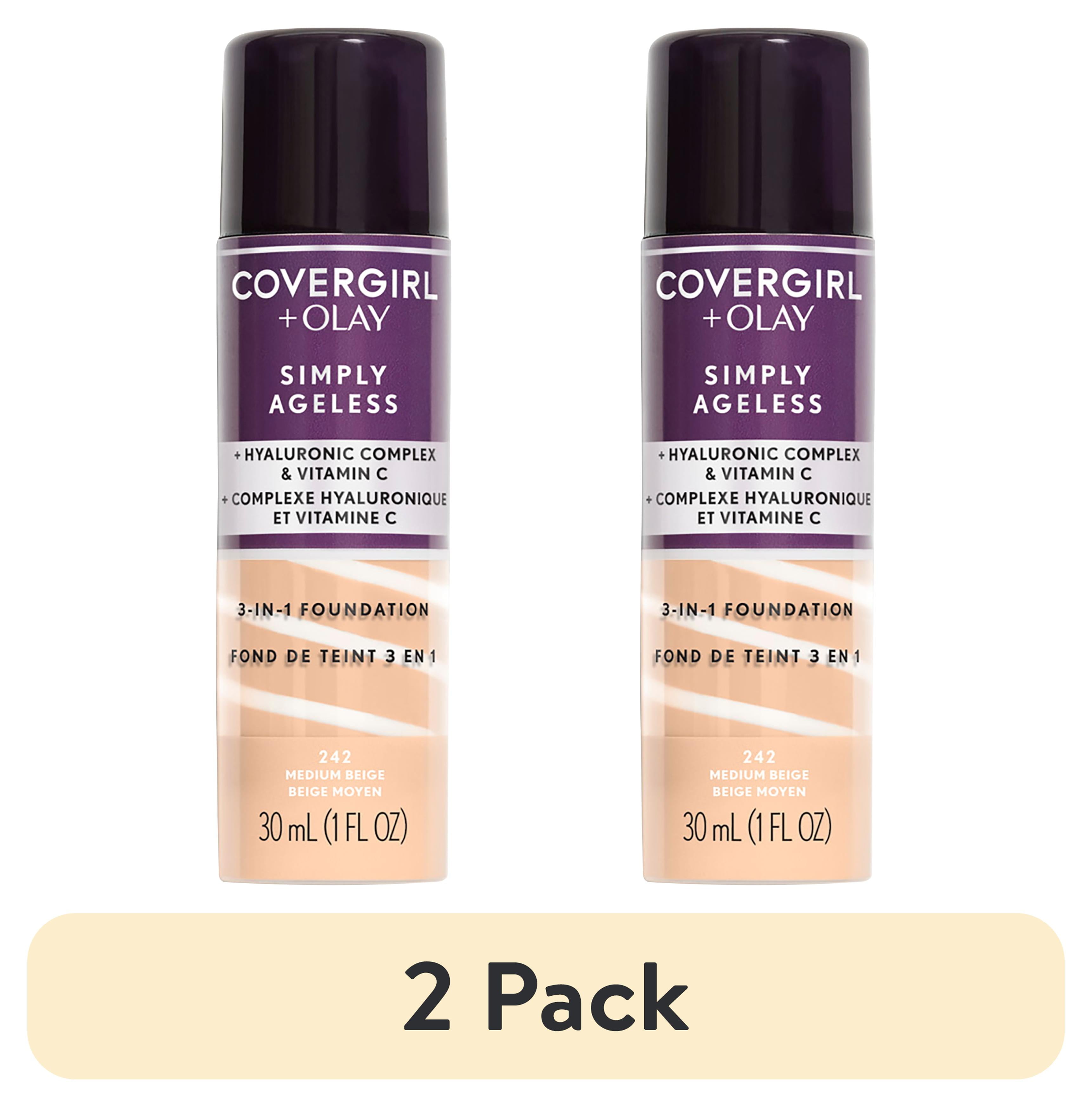 (2 pack) COVERGIRL + OLAY Simply Ageless 3-in-1 Liquid Foundation, 242 ...