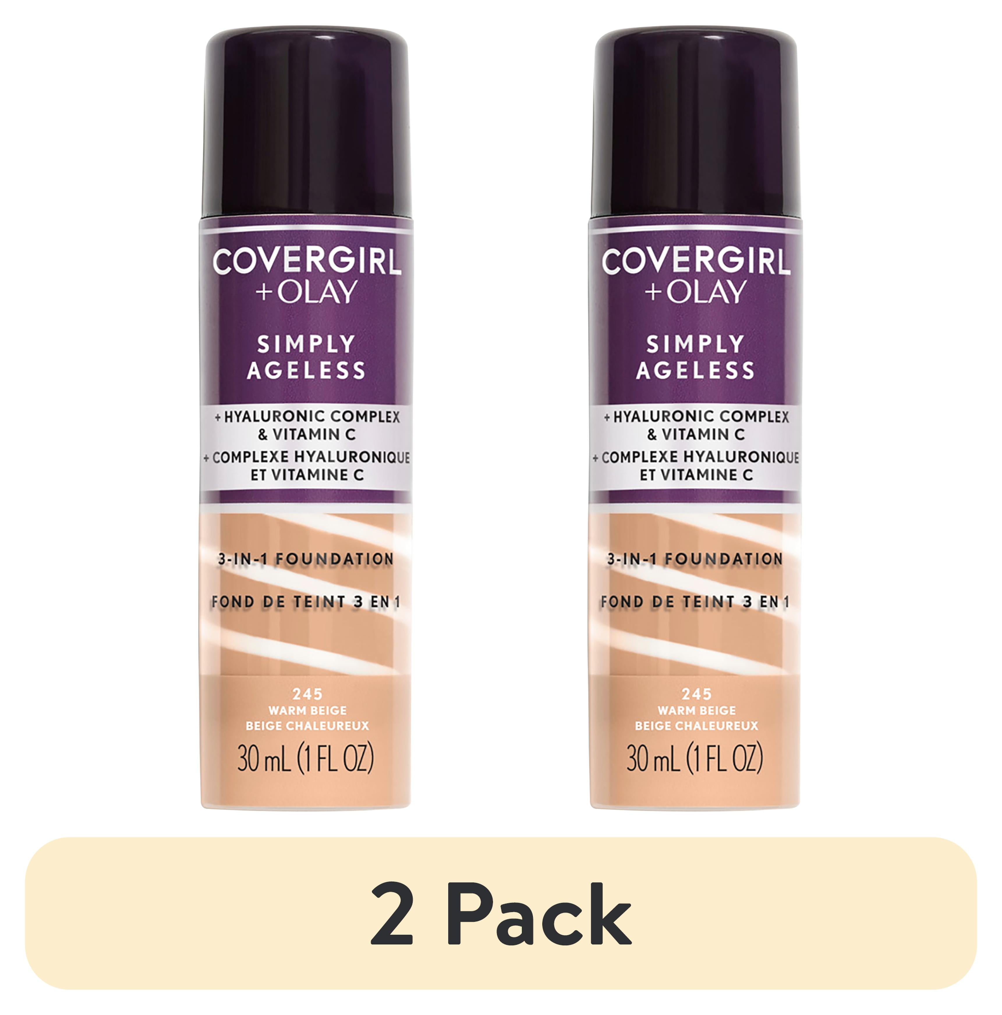 (2 pack) Covergirl & Olay Simply Ageless 3-in-1 Liquid Foundation, 245 ...