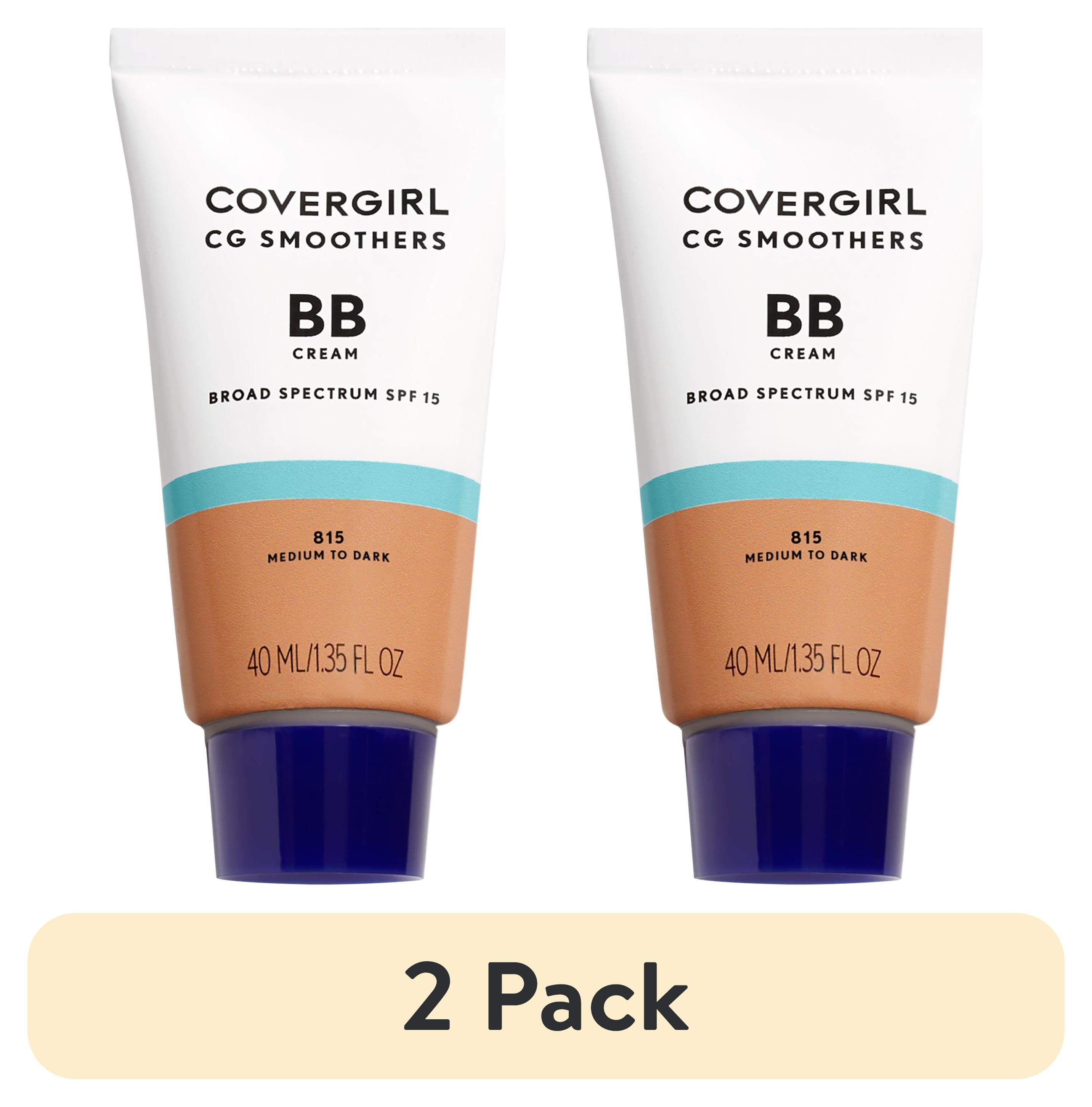 (2 pack) COVERGIRL Smoothers BB Cream with SPF 21, 815 Medium to Dark, 1.35 fl oz - Walmart.com