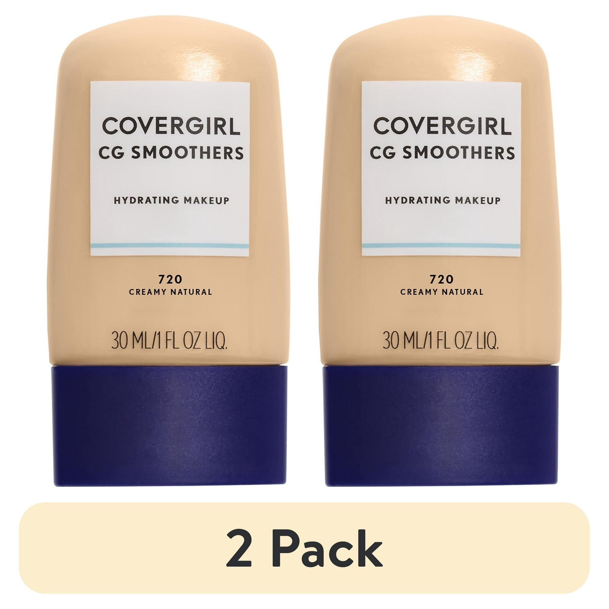 (2 pack) COVERGIRL Smoothers Hydrating Foundation, 720 Creamy Natural ...