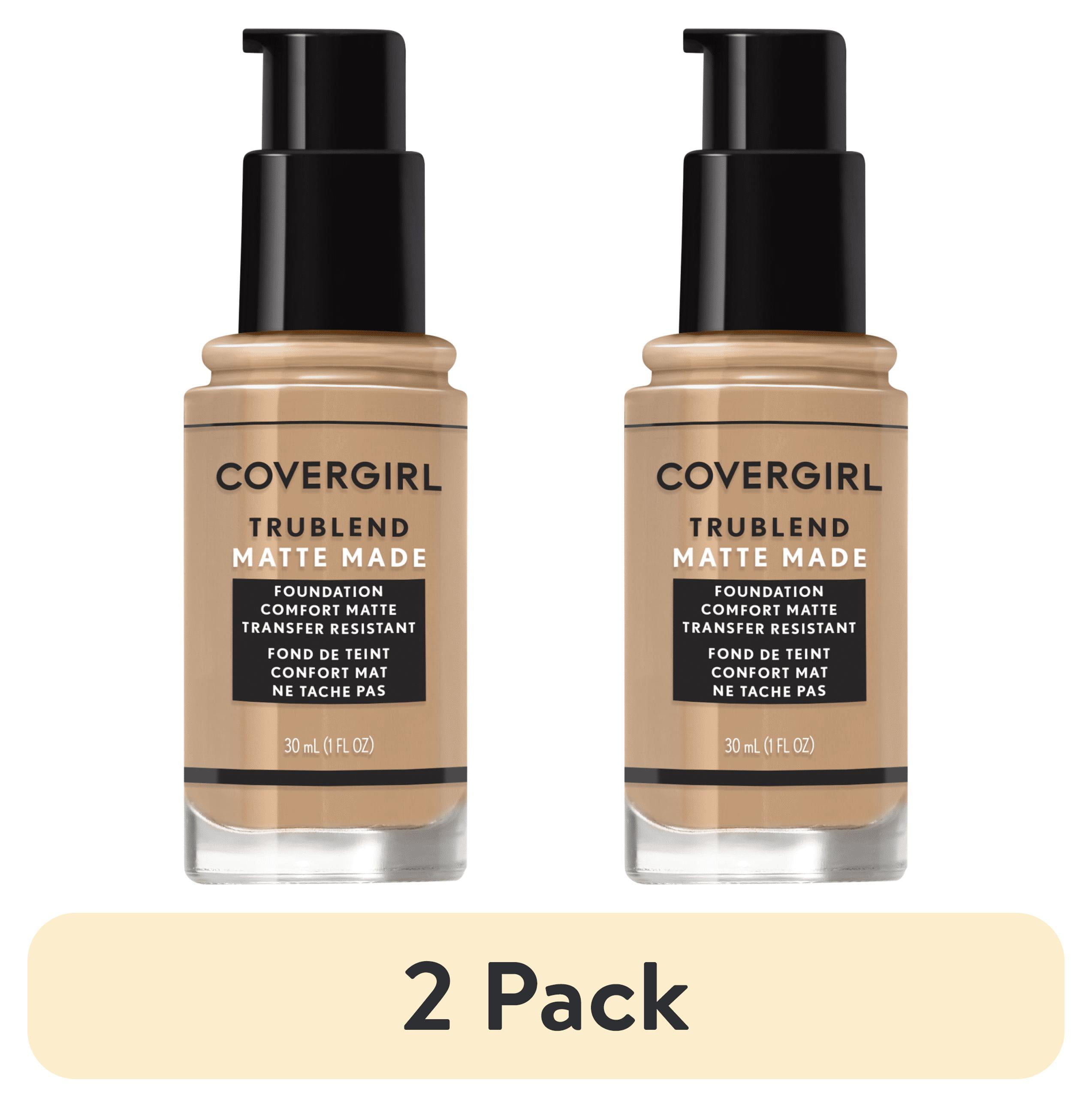(2 pack) COVERGIRL TruBlend Matte Made Liquid Foundation, M60 Natural ...
