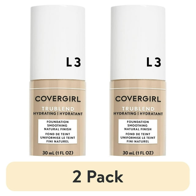 (2 pack) COVERGIRL TruBlend Oil-Free Liquid Foundation, L-3 Natural ...