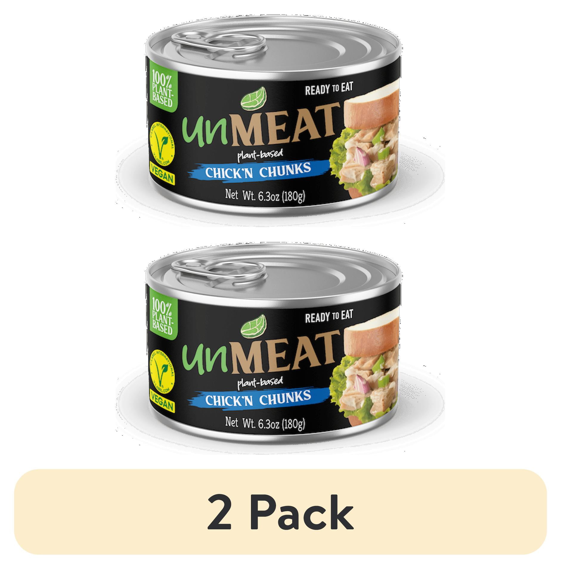 (2 pack) CPG unMEAT Chicken Breast-Style Chunks, 6.35oz Can - Walmart.com