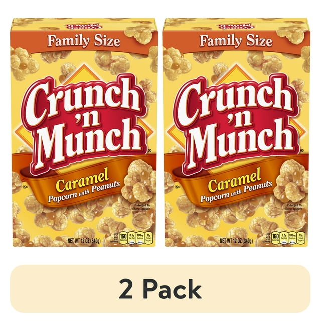 (2 pack) CRUNCH 'N MUNCH Caramel Popcorn with Peanuts, 12 oz. - Walmart.com