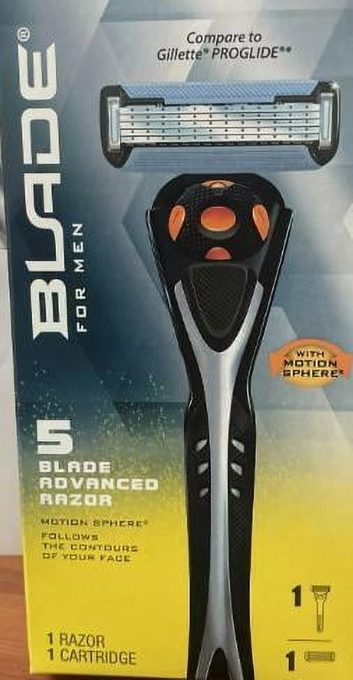 CVS Blade for Men 5 Blade Advanced Razor + Cartridge w/ Motion Sphere ...