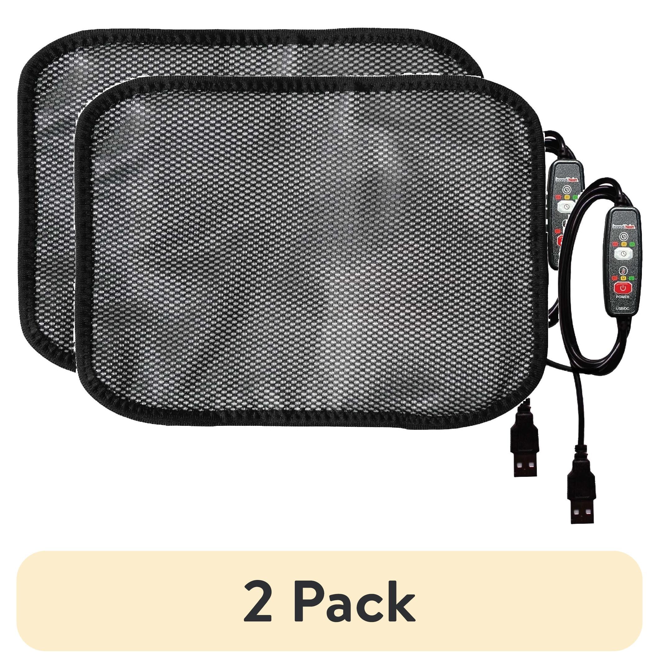 (2 pack) Cabeau Incredi-Heat USB-Powered Portable Heating Pad, 3 Heat ...