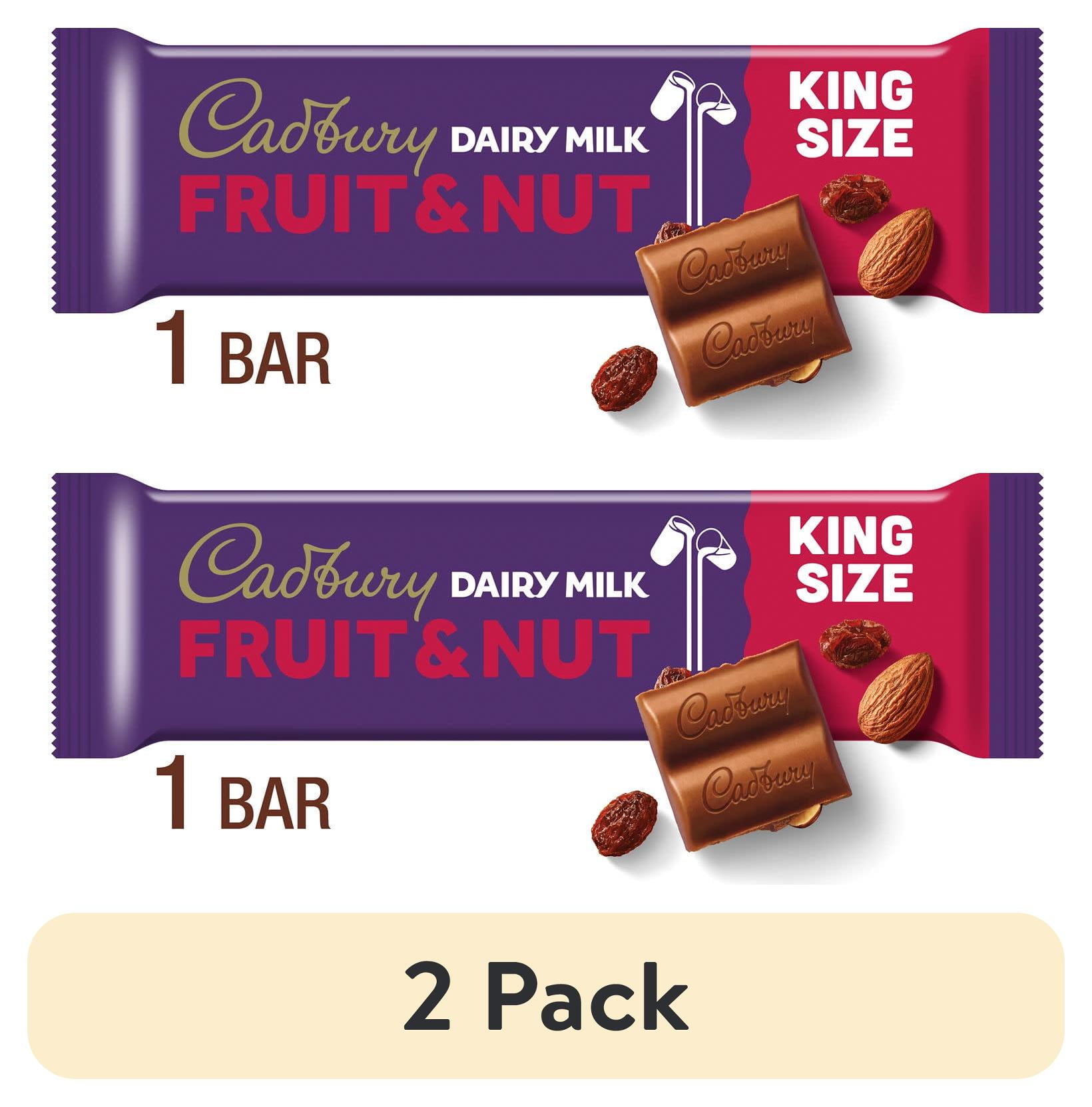 (2 pack) Cadbury Dairy Milk Fruit & Nut Milk Chocolate Candy, Bar 2.3 oz - Walmart.com