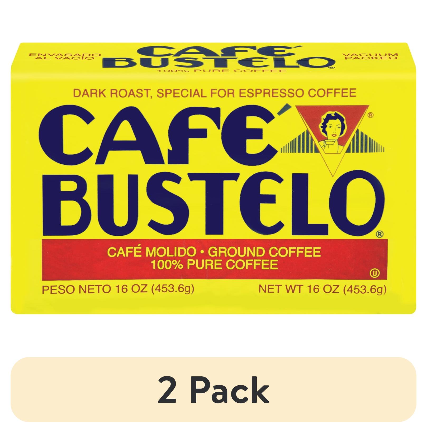 (2 pack) Café Bustelo Espresso Dark Roast Ground Coffee, Vacuum-Packed ...