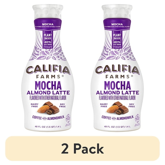 (2 pack) Califia Farms Mocha Almond Milk Latte 48 Fluid Ounces ...