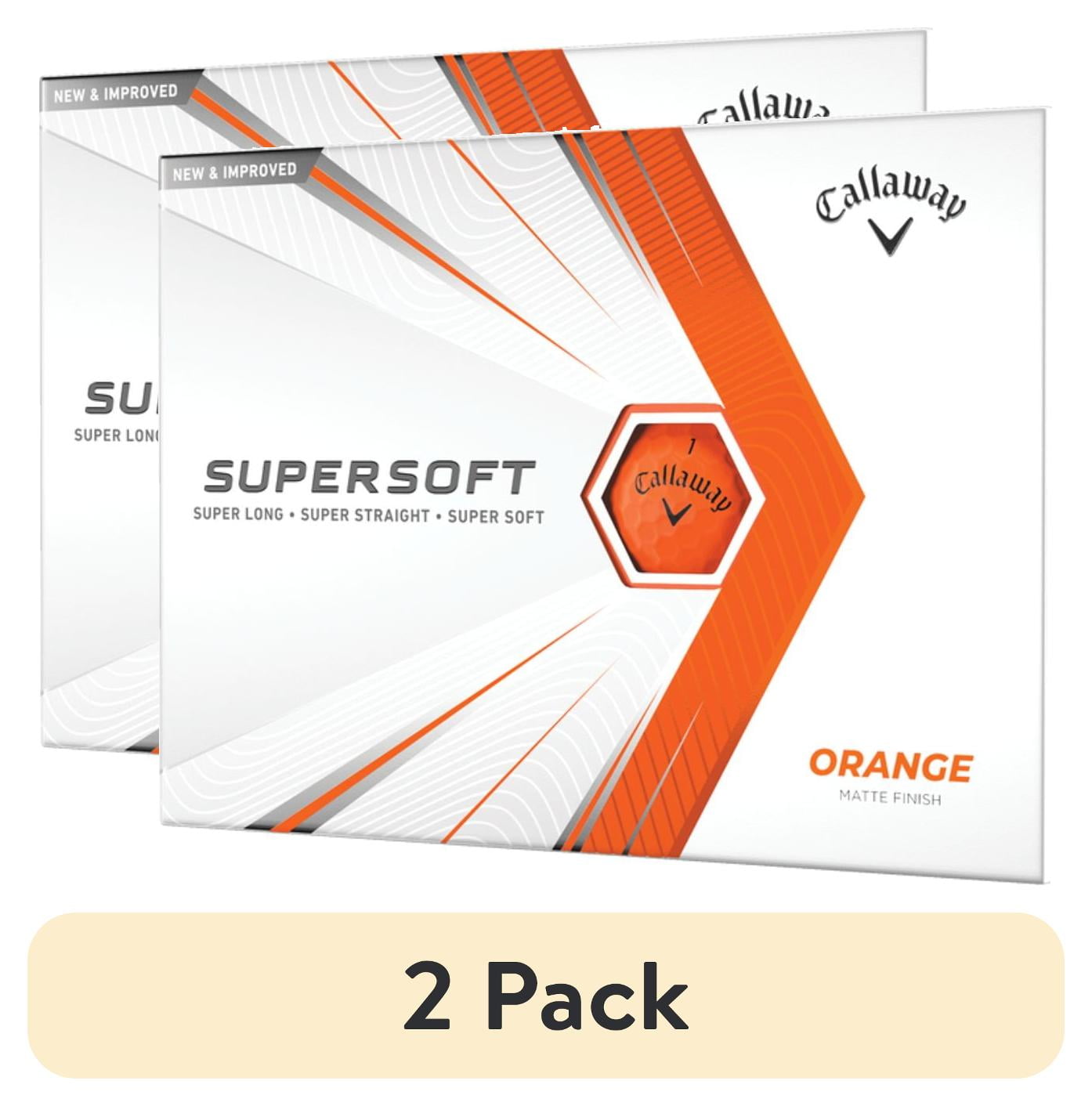 (2 pack) Callaway Super Soft Matte 2021 Orange Golf Balls 12 Pack ...