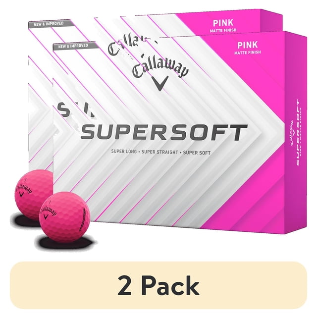 (2 pack) Callaway SuperSoft 2025 Golf Balls 12pk, Matte Pink - Walmart ...