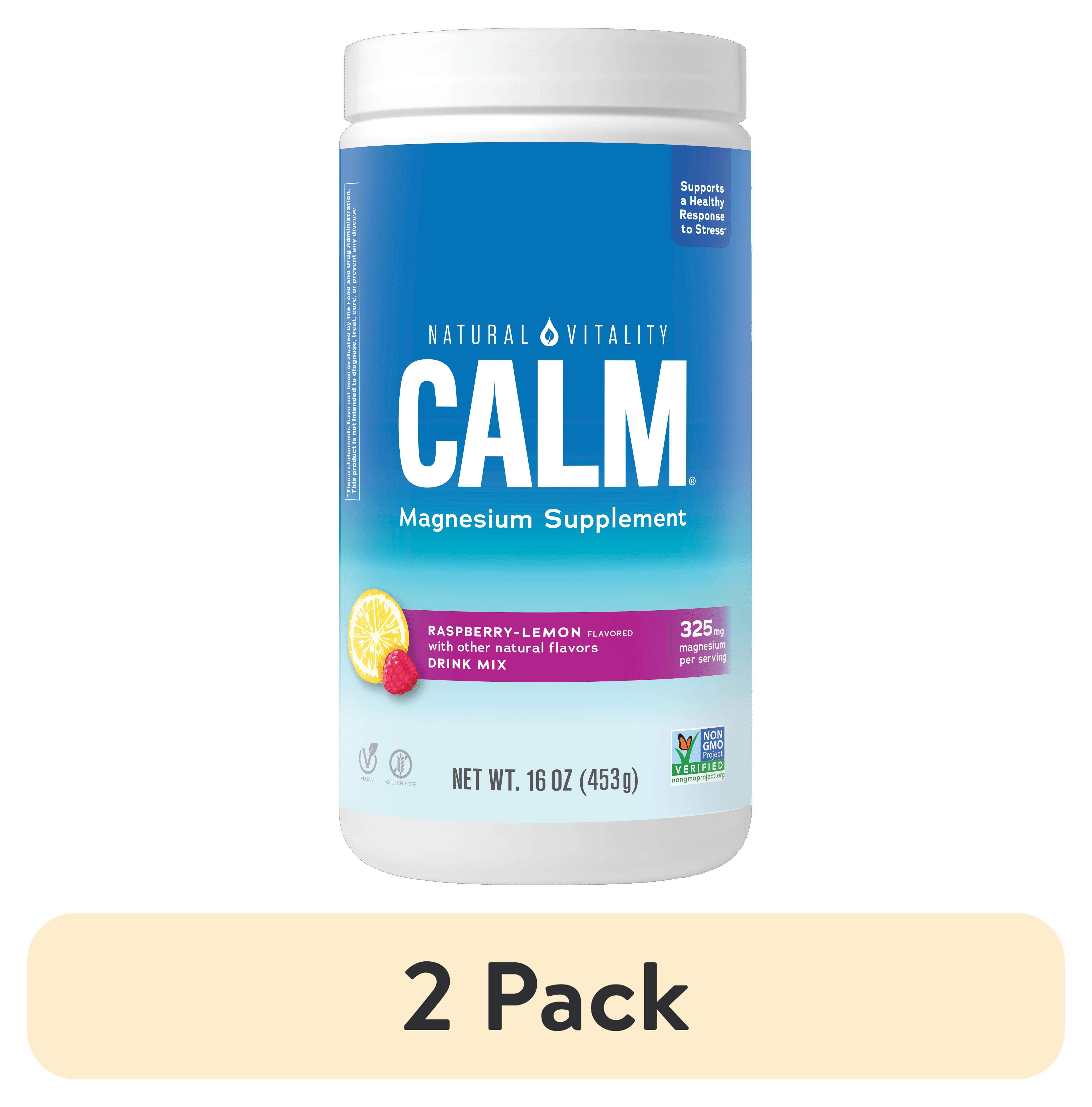 (2 pack) Calm Sleep Support Magnesium Powder | Raspberry Lemon Flavor ...