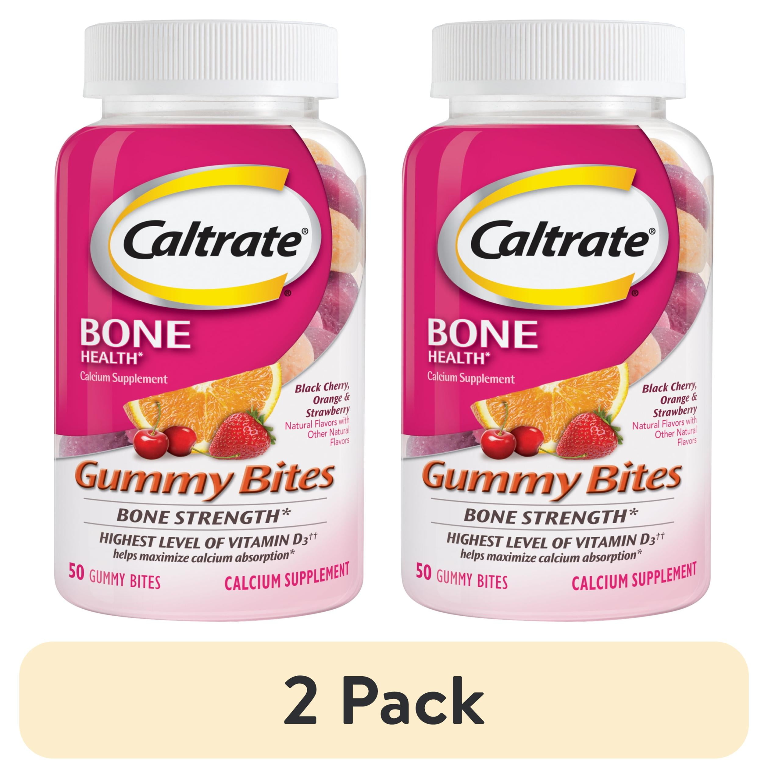 (2 pack) Caltrate Calcium Gummy Bites, Multi-Flavored, 50 Ct - Walmart.com