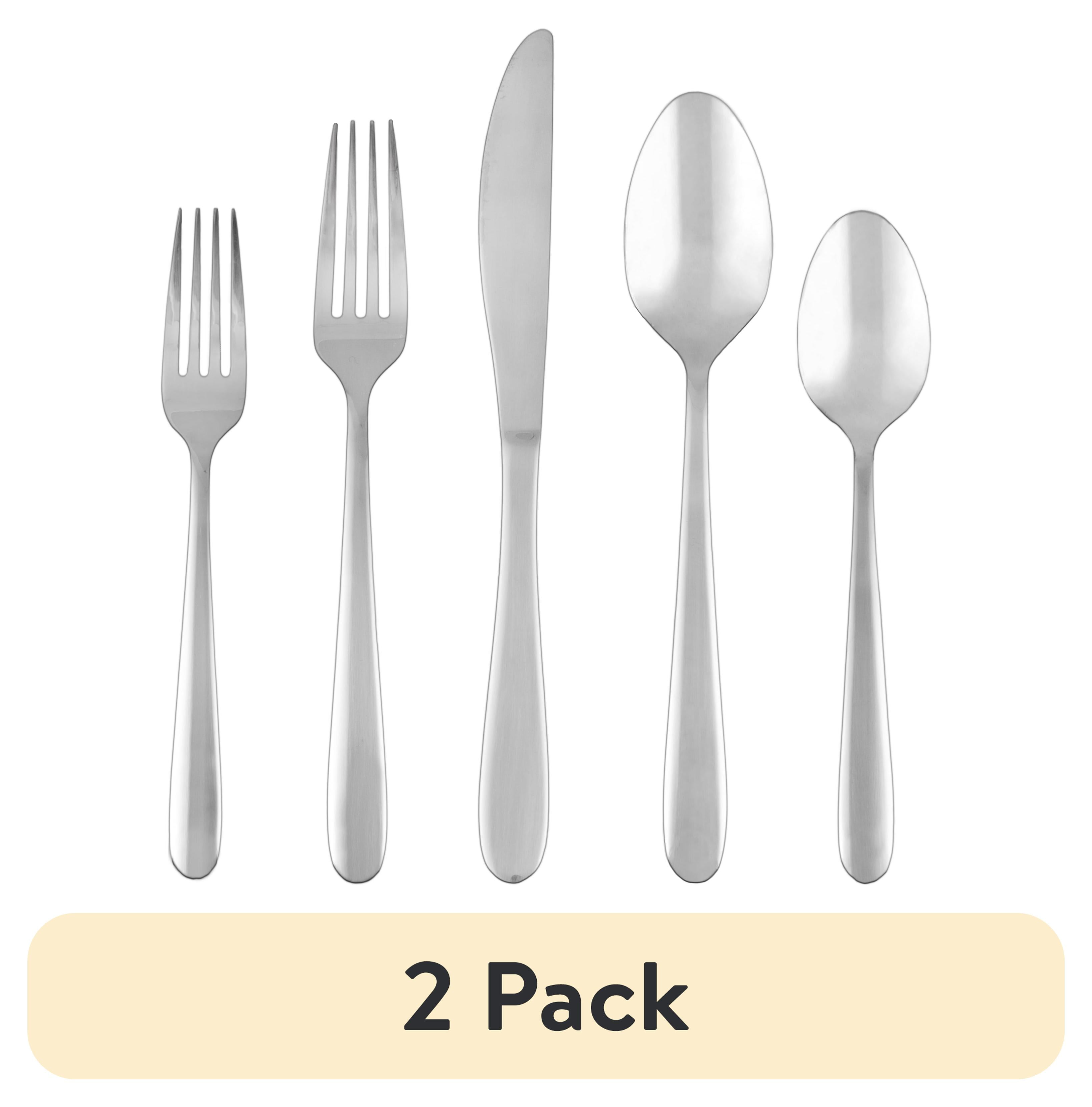 Cambridge Haledon Mirror Stainless Steel Flatware Set - Safe - Walmart.com