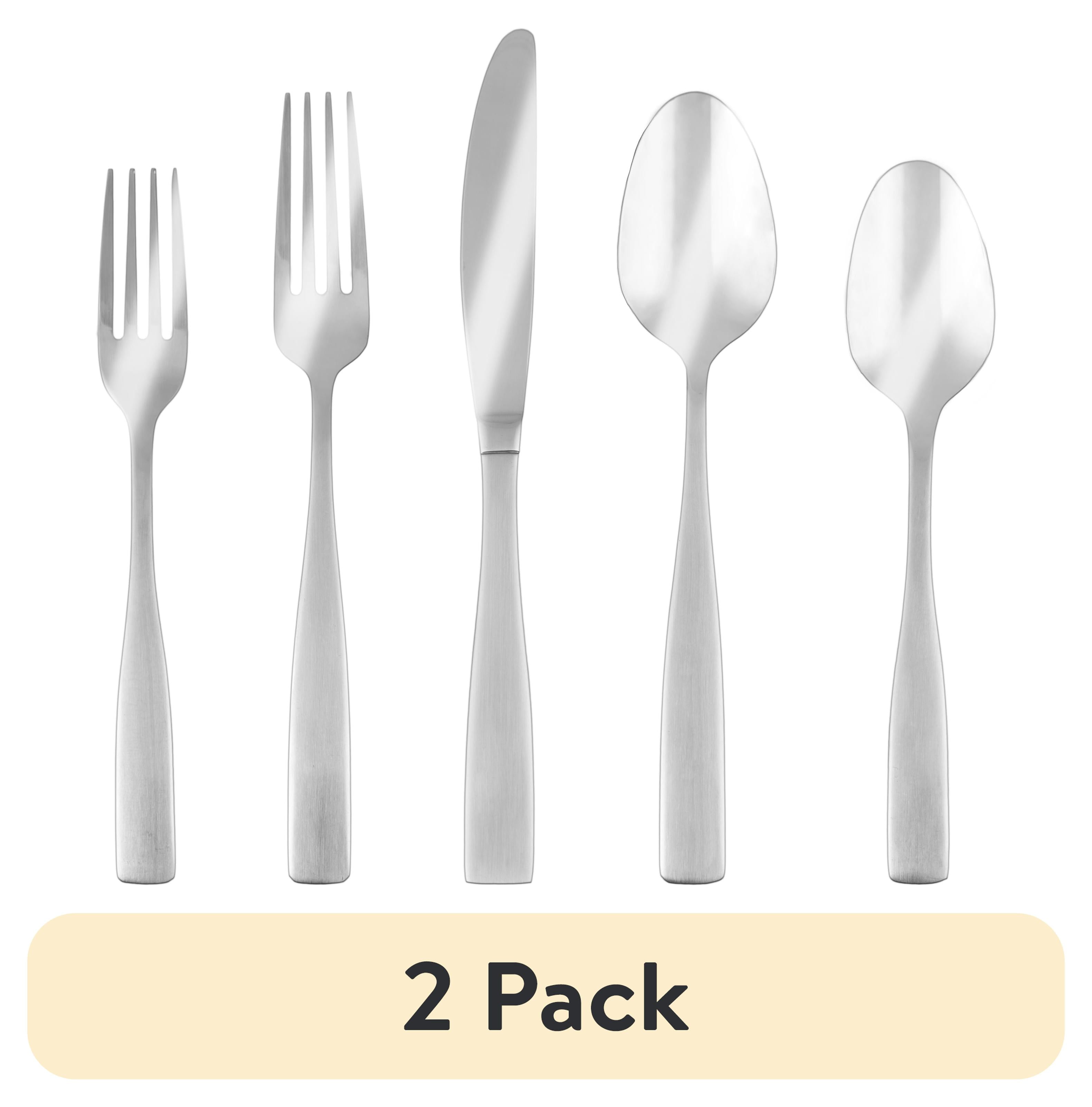 (2 pack) Cambridge Revive Satin 77-Piece Expanded Flatware Set (Service ...