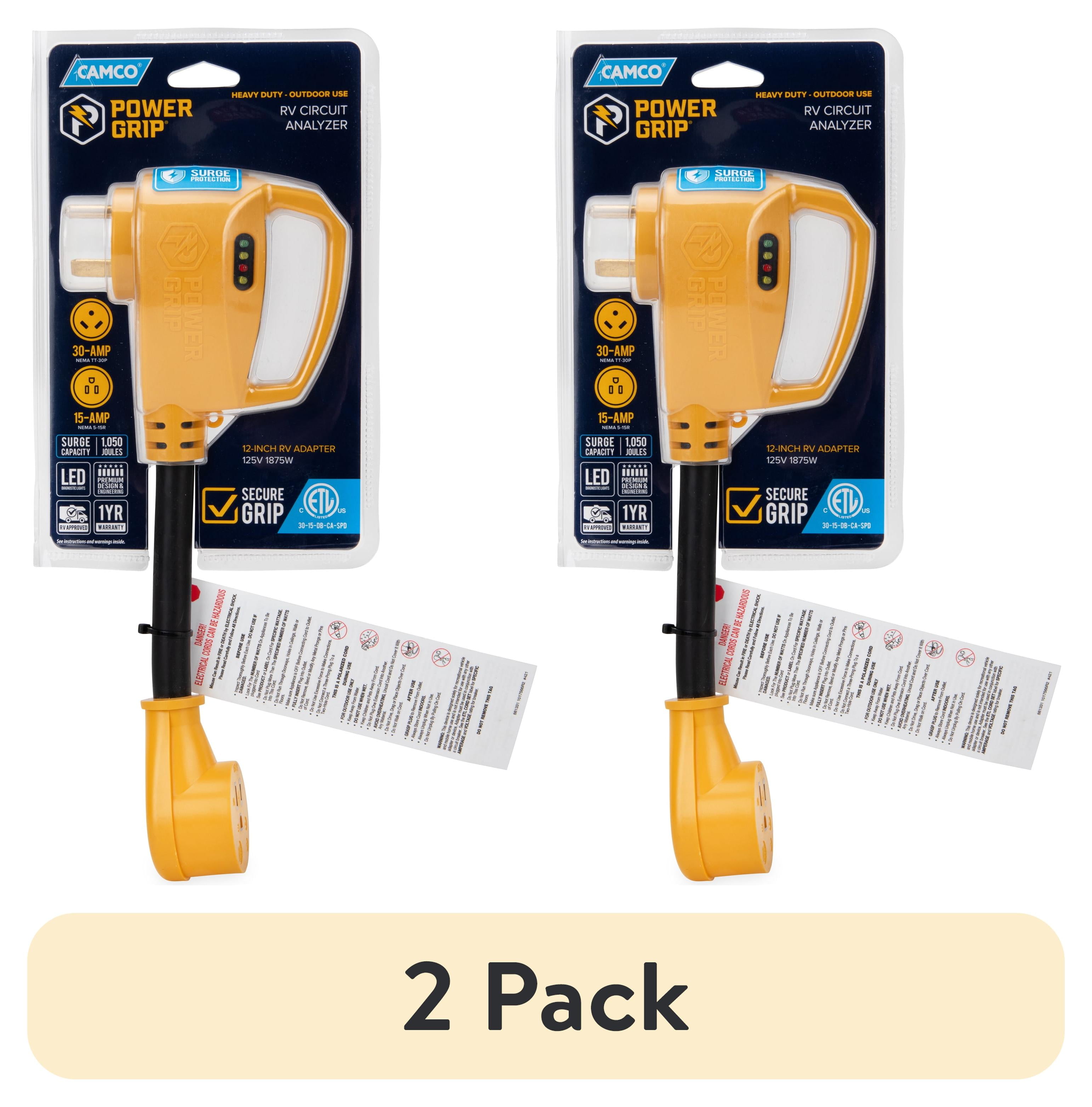 (2 pack) Camco Power Grip Dogbone Circuit Analyzer for RV Camping- 30/ ...
